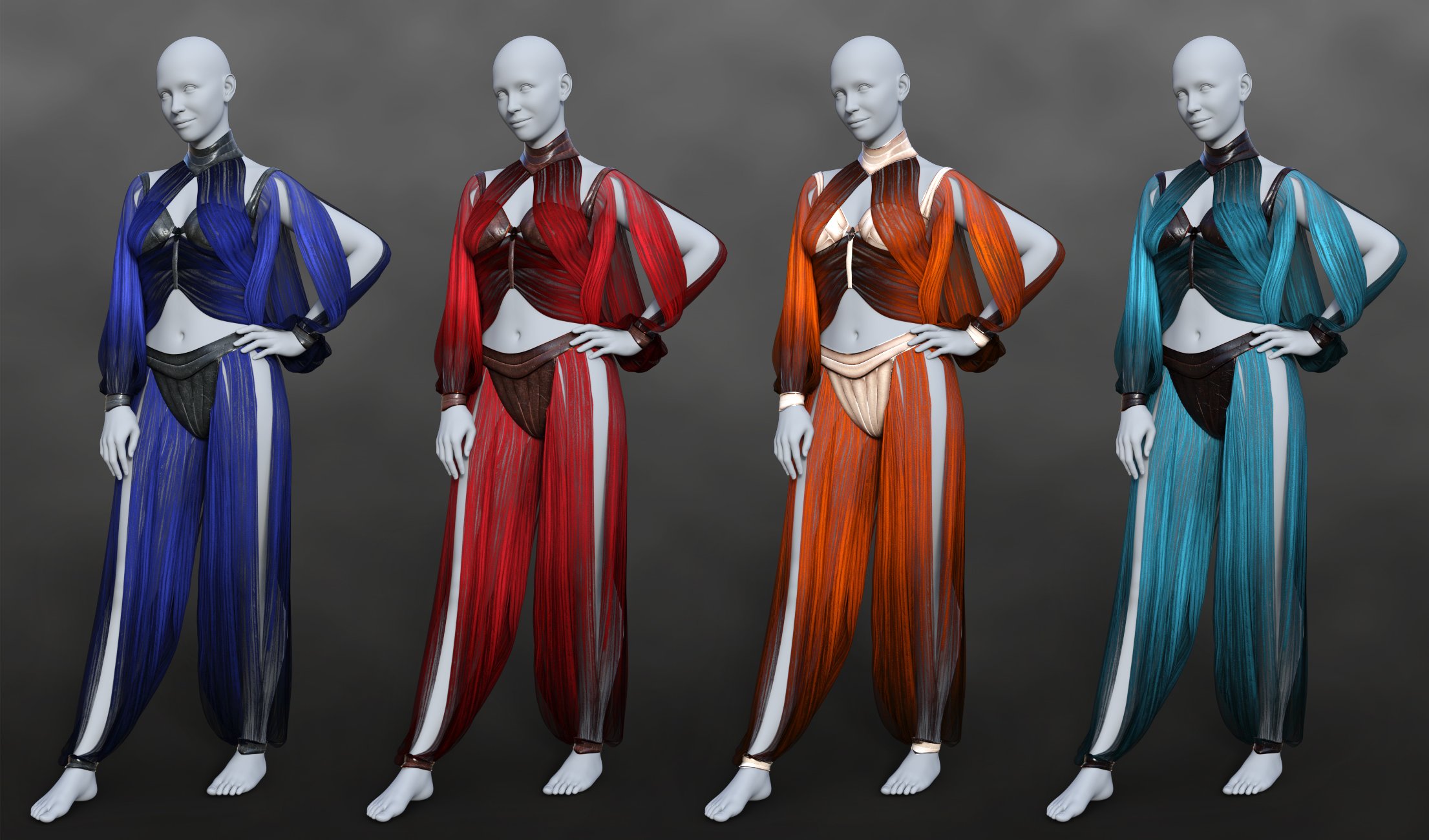 dForce Zephyr Outfit for Genesis 9 | Daz 3D