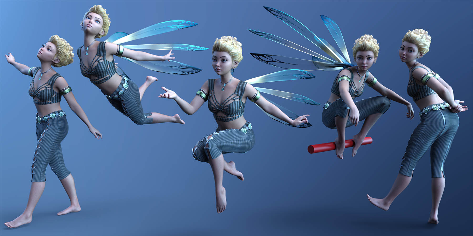 CDI Fairy Poses for Genesis 9 Feminine | Daz 3D