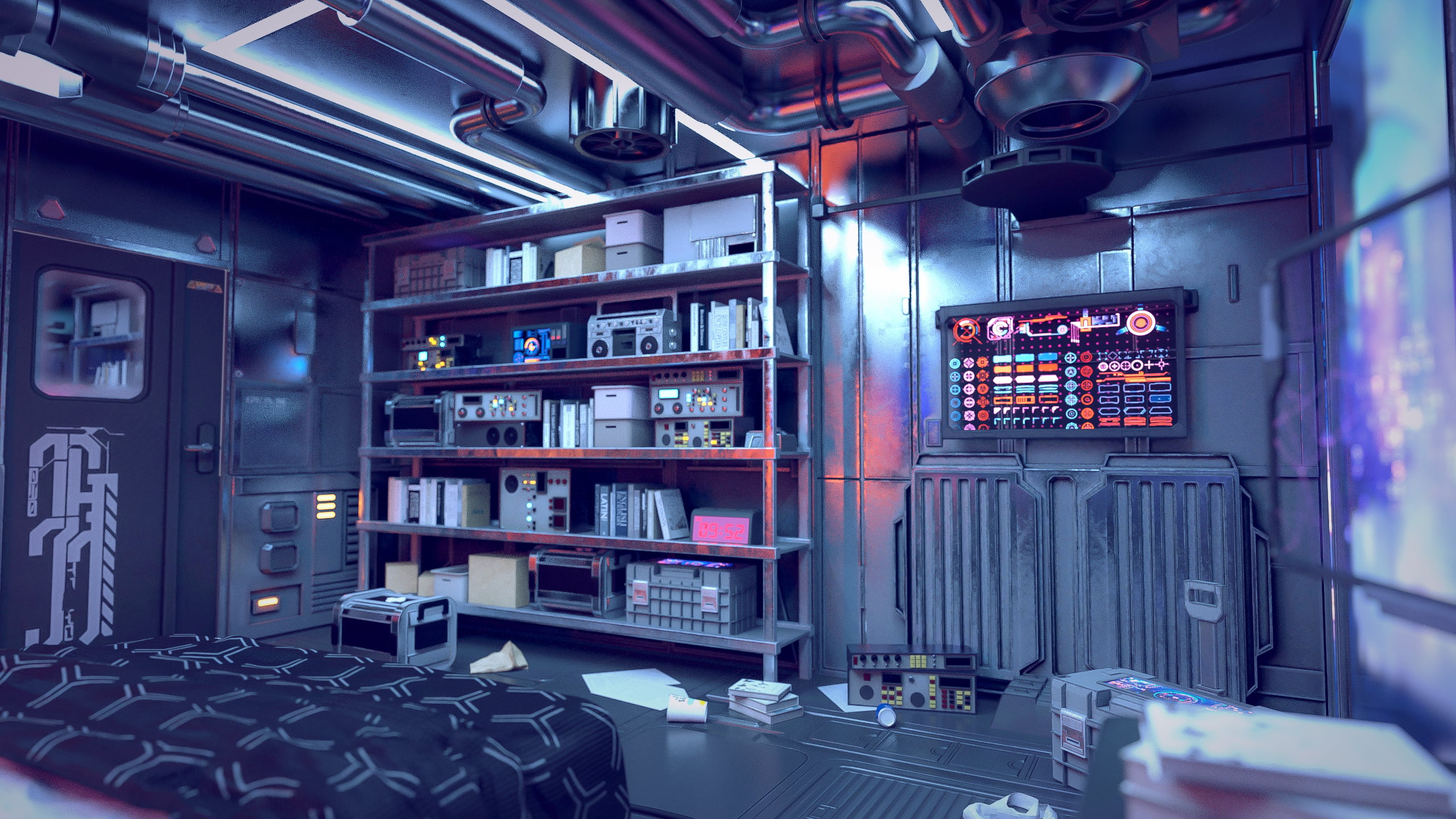 Cyberpunk Condo Bedroom | Daz 3D