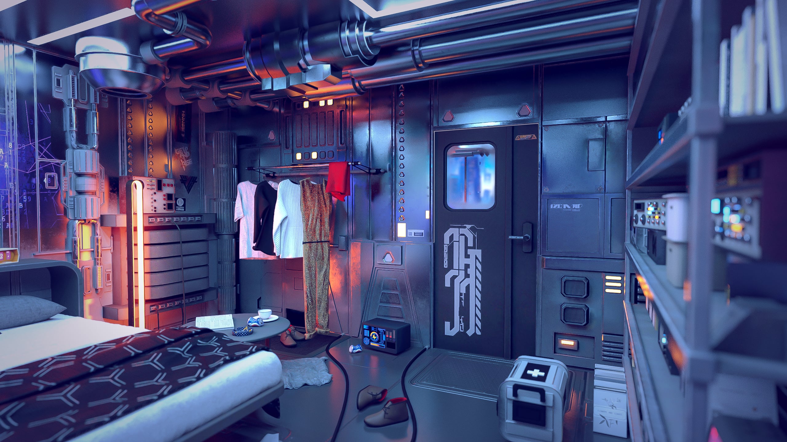 Cyberpunk Condo Bedroom | Daz 3D