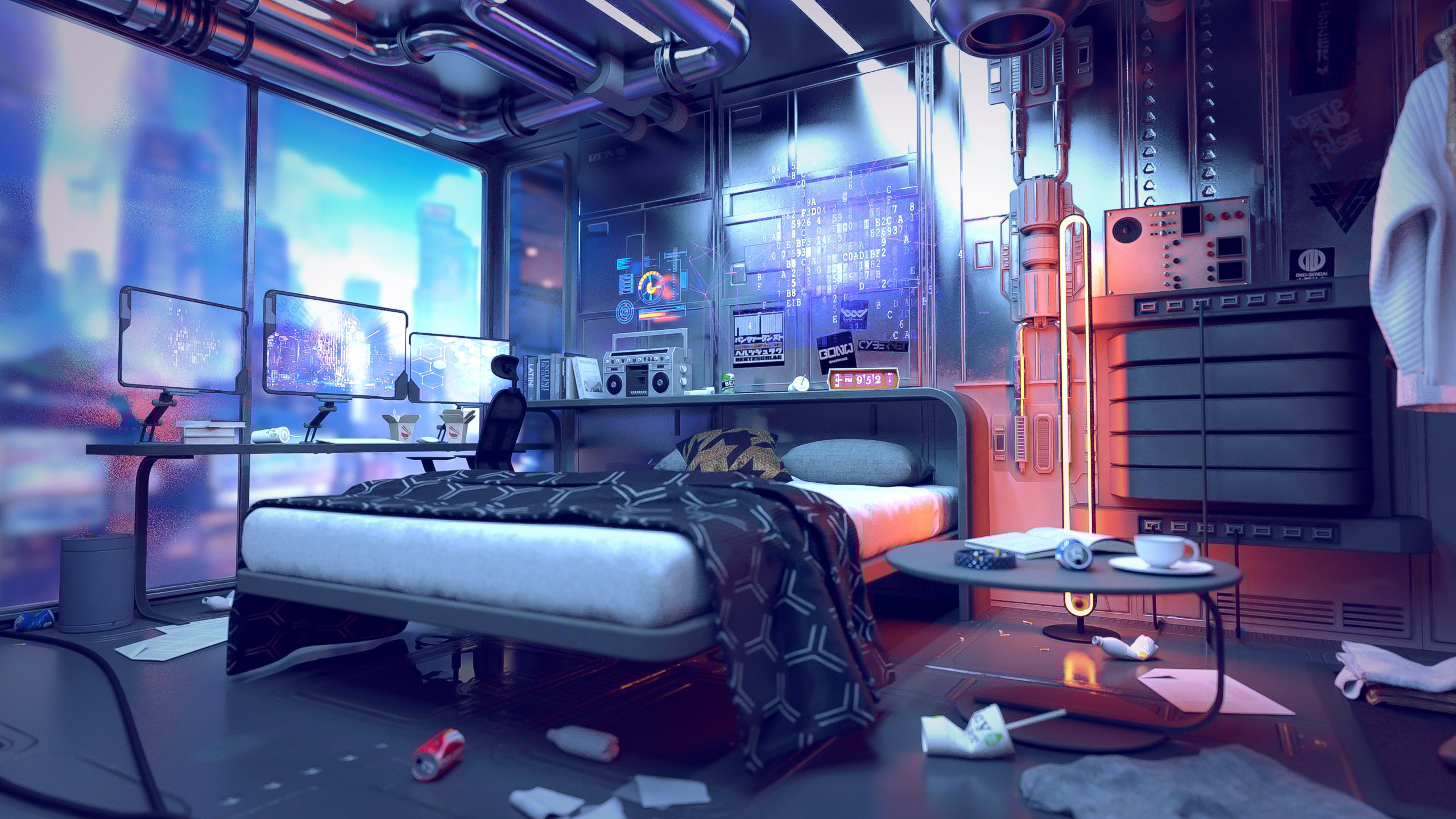 Cyberpunk Condo Bedroom | Daz 3D