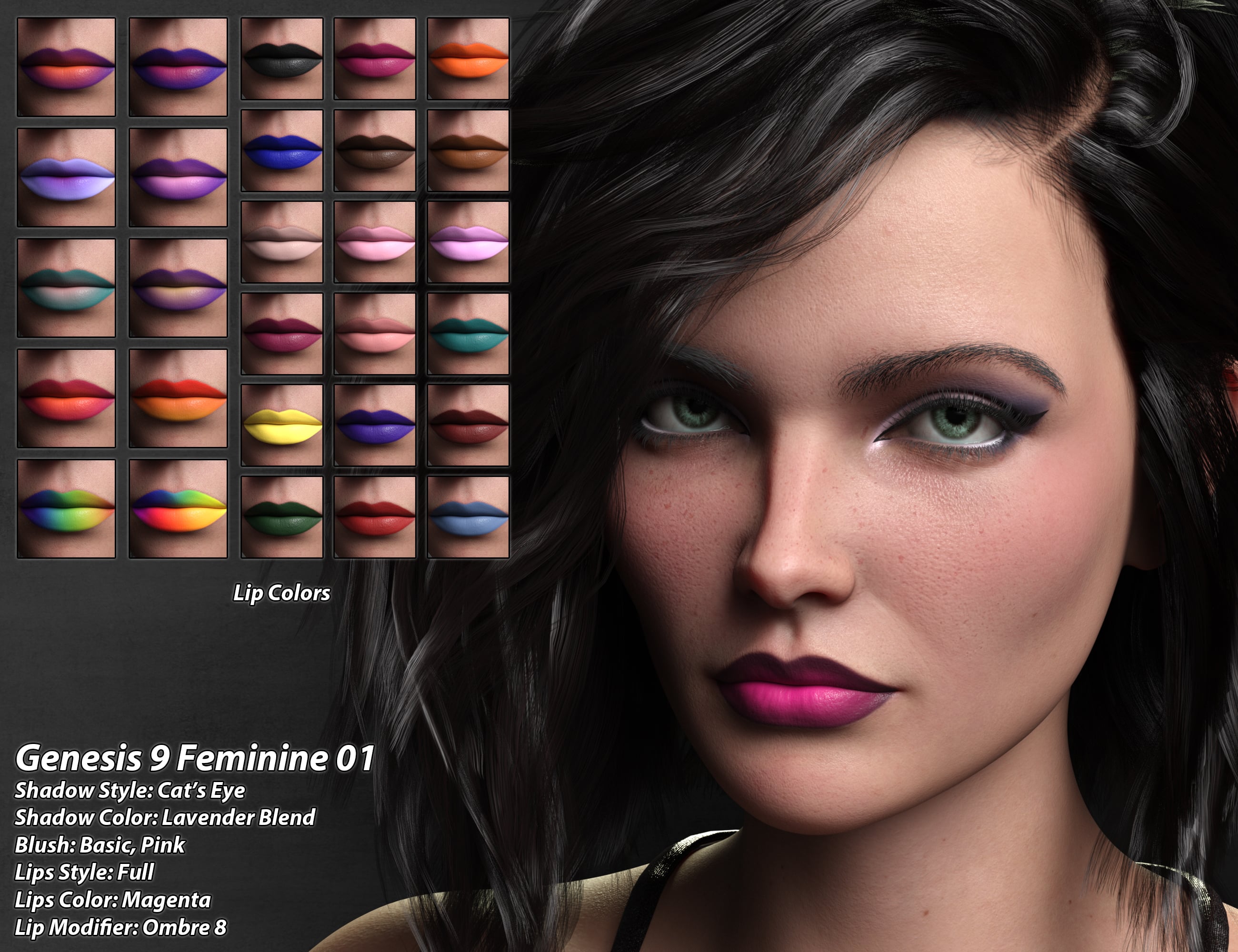 CC Character Kit: Classy Cosmetics MR for Genesis 9 | Daz 3D