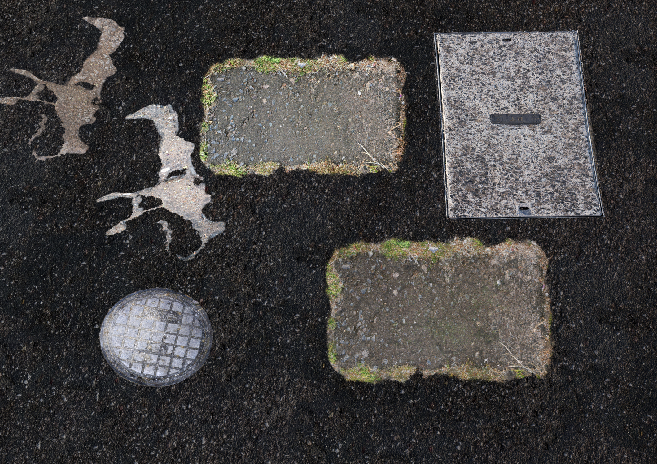 Road Features, Stains, Cracks, and Seams Decals | Daz 3D