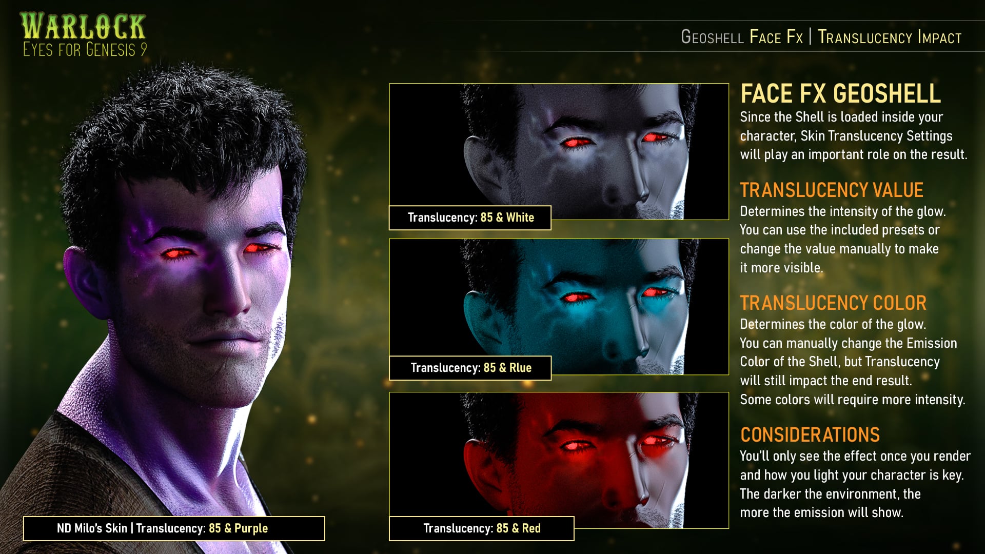 FPE Warlock Eyes for Genesis 9 | Daz 3D