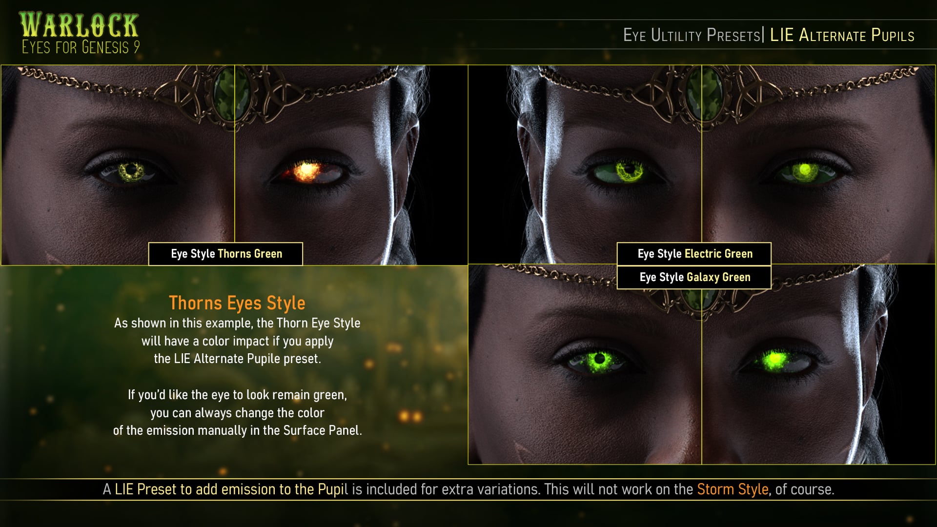 FPE Warlock Eyes for Genesis 9 | Daz 3D
