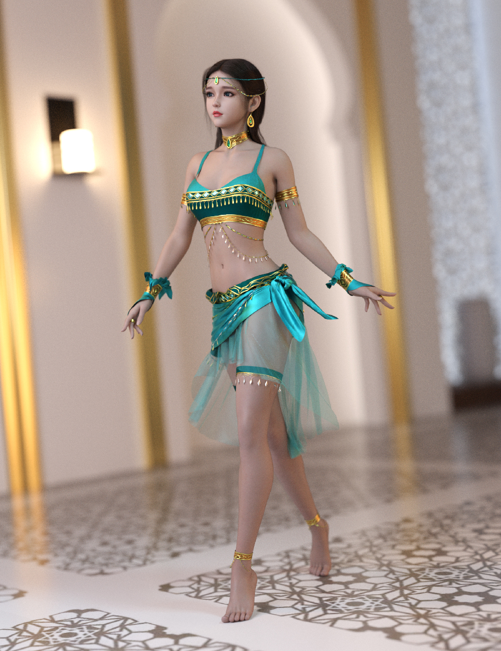 dForce MKTG Star Dancer Outfit for Genesis 9, 8.1 and 8 Female | Daz 3D
