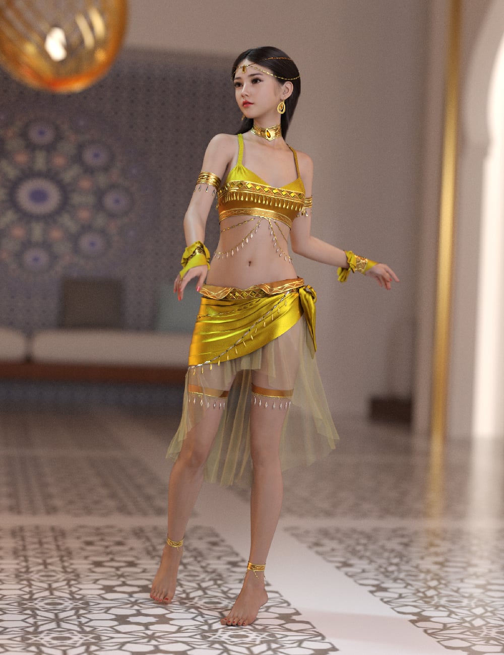 dForce MKTG Star Dancer Outfit for Genesis 9, 8.1 and 8 Female | Daz 3D
