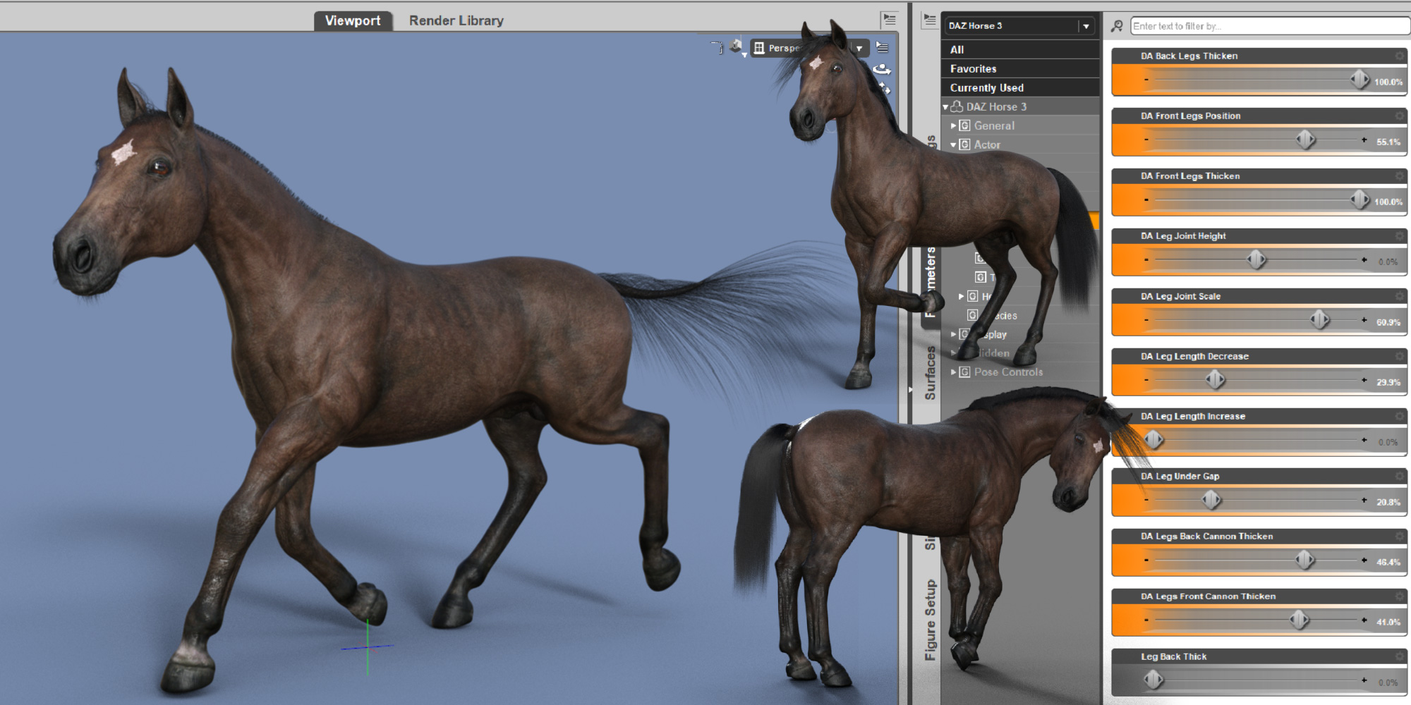 DA Ultimate Morph Pack for Daz Horse 3 | Daz 3D