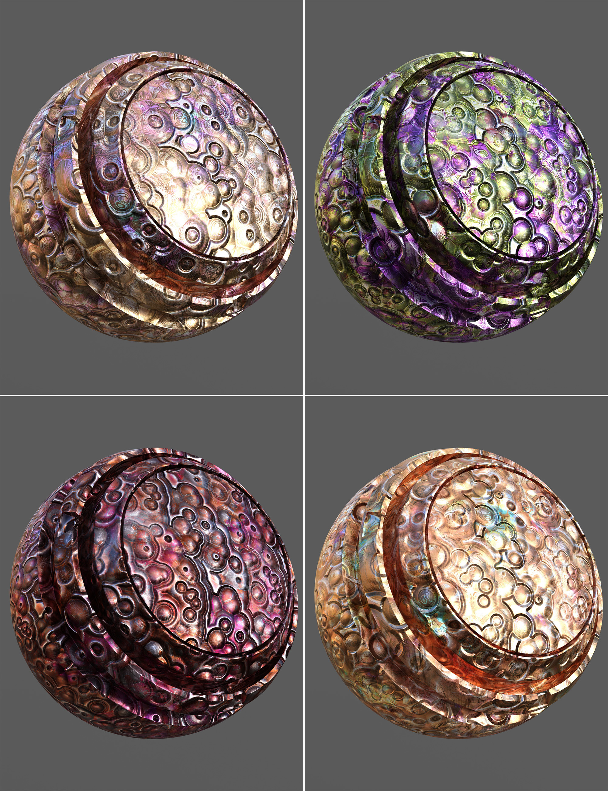 Galactic Bubble Metal Iray Shaders - Merchant Resource | Daz 3D