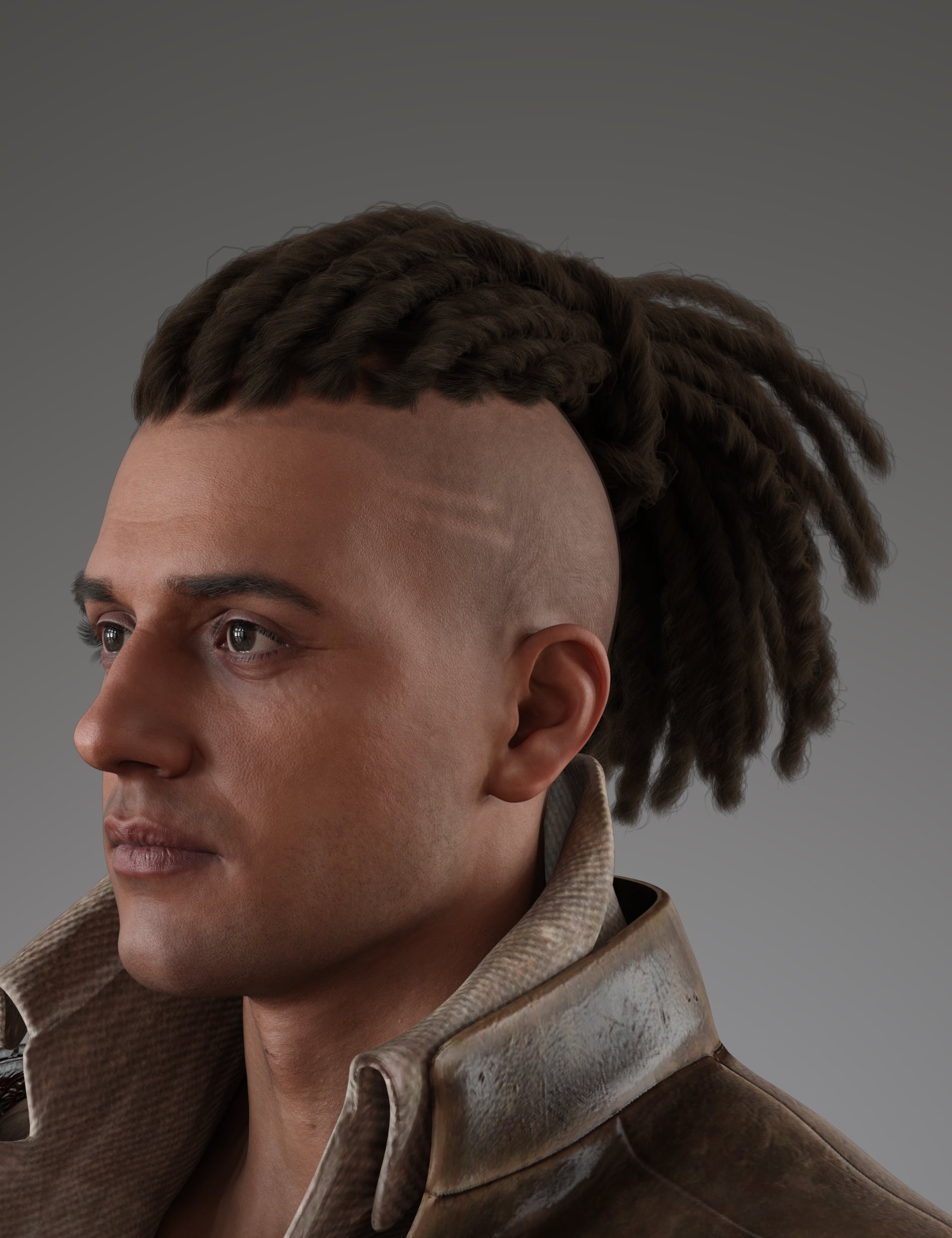 XYZ Low Ponytail Dreadlocks for Genesis 9, 8.1, and 8 | Daz 3D
