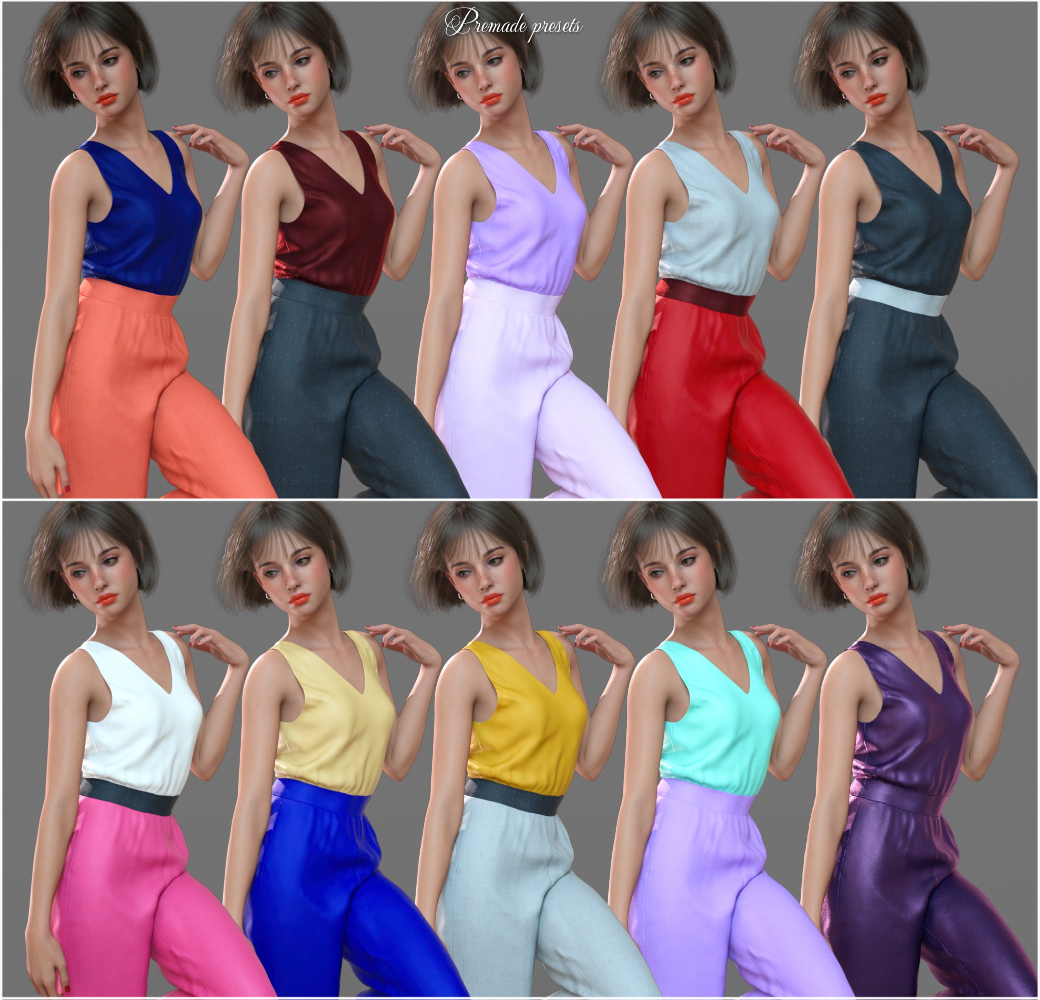 dForce CHB Scarlett Romper for Genesis 9 | Daz 3D