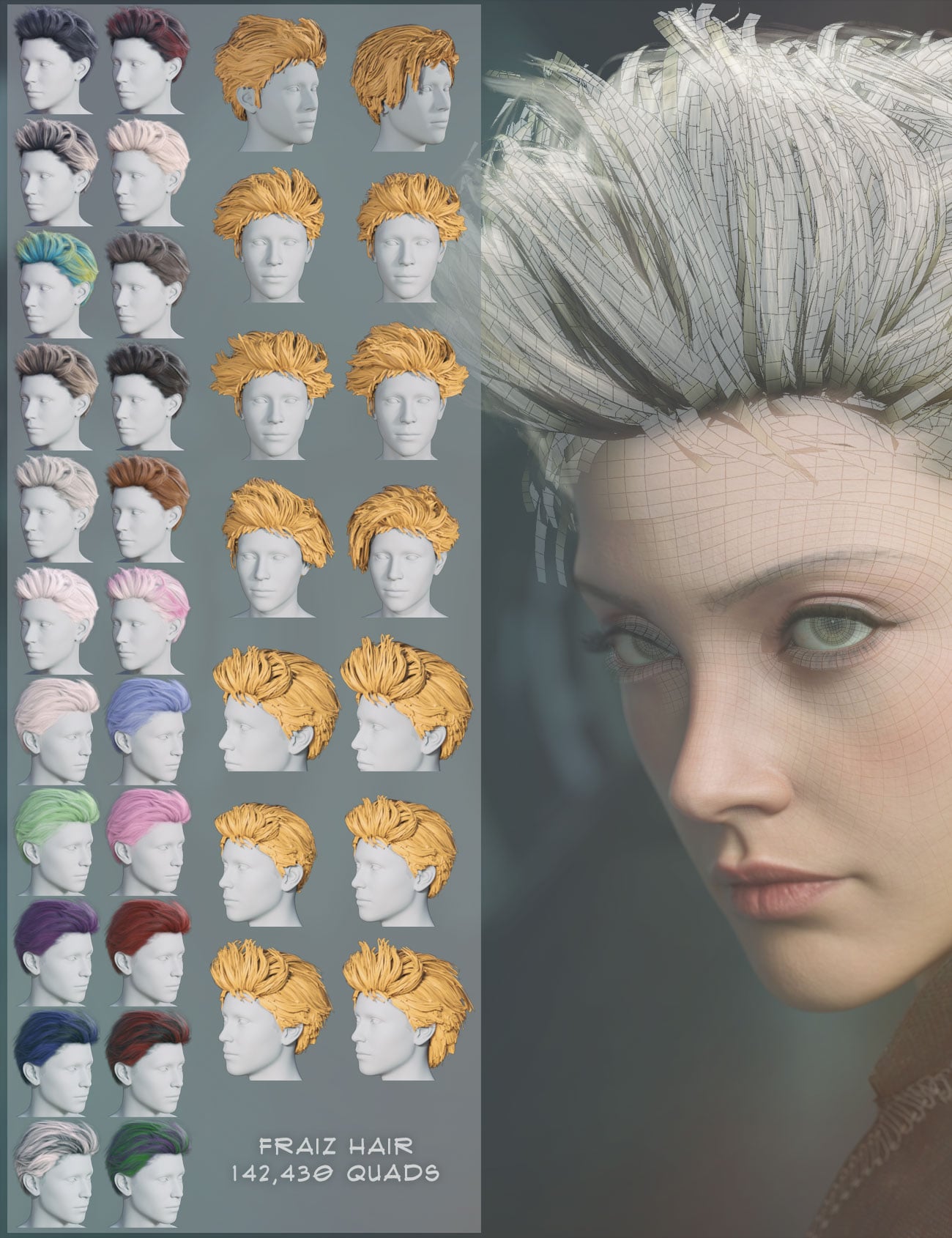Fraiz Hair for Genesis 9 | Daz 3D