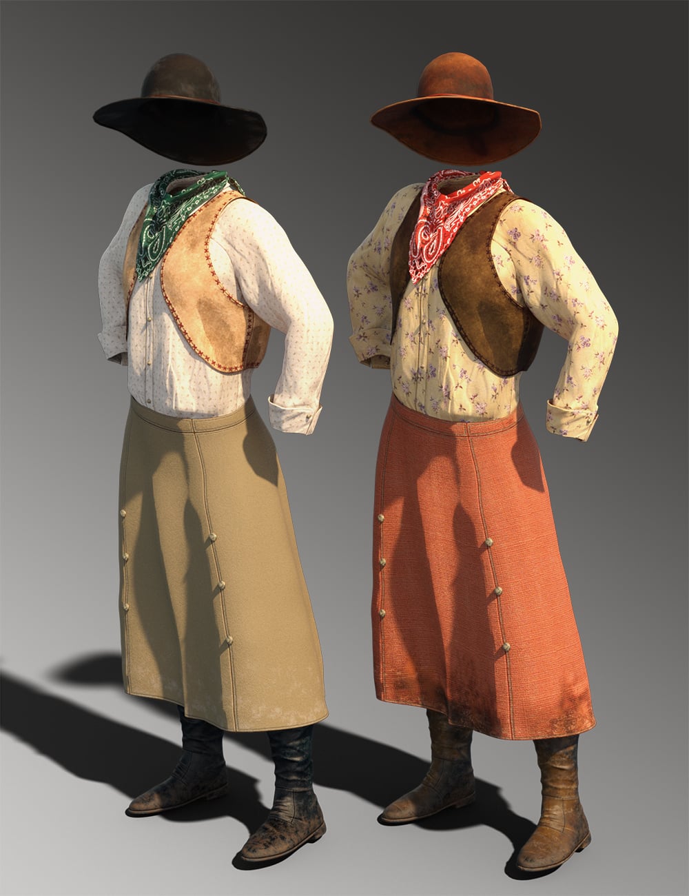 dForce Cattle Kate Outfit for Genesis 9 | Daz 3D