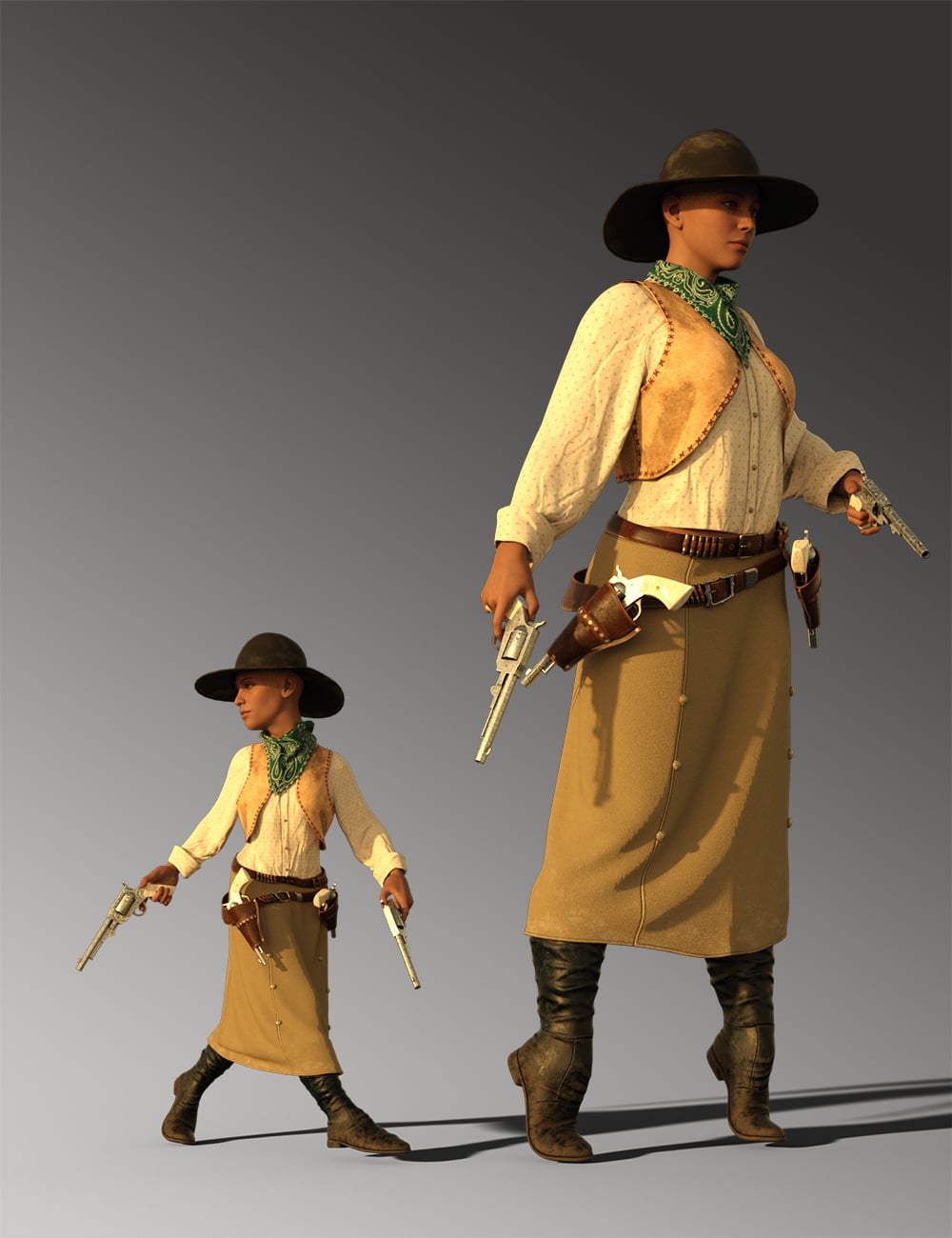 dForce Cattle Kate Outfit for Genesis 9 | Daz 3D