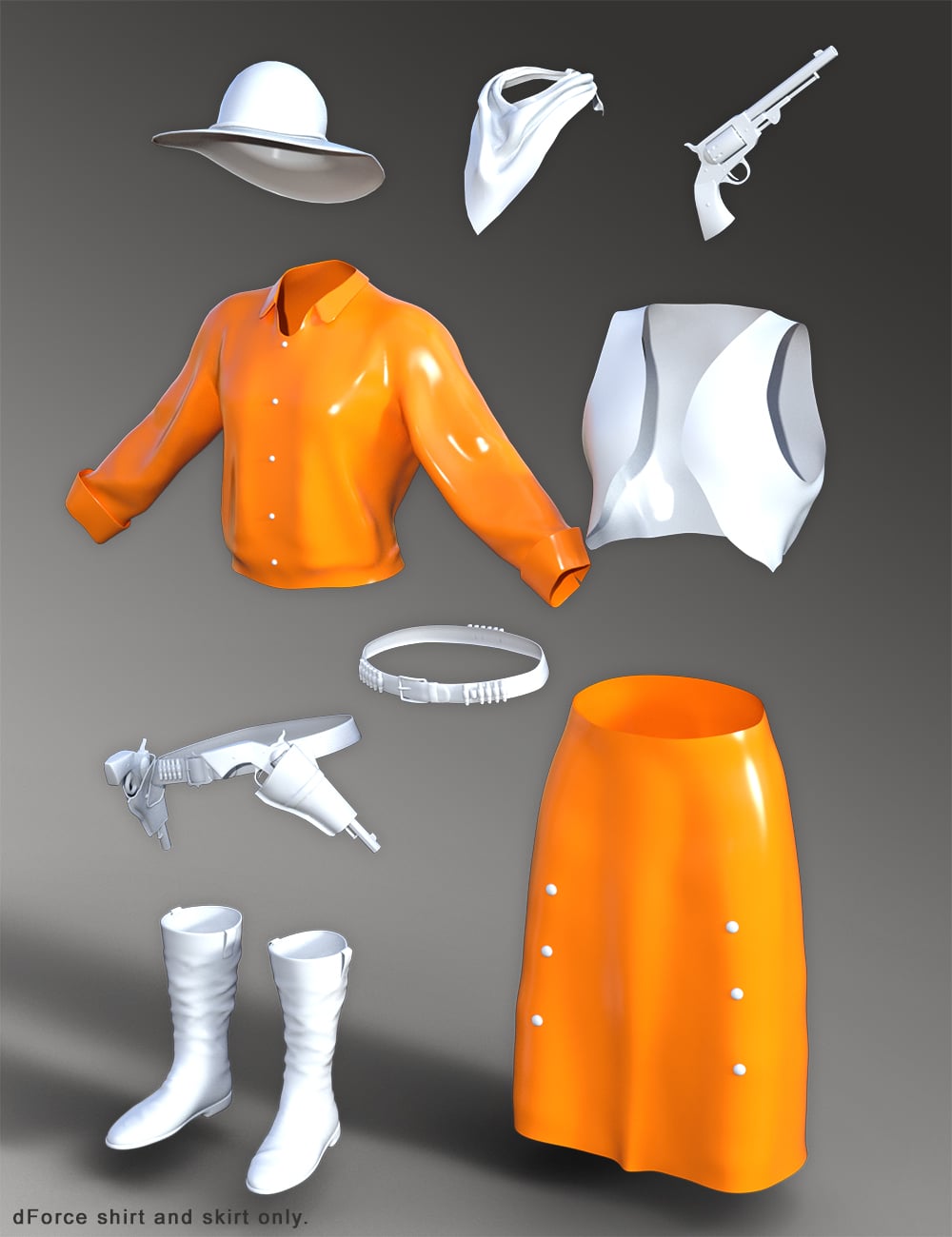 dForce Cattle Kate Outfit for Genesis 9 | Daz 3D