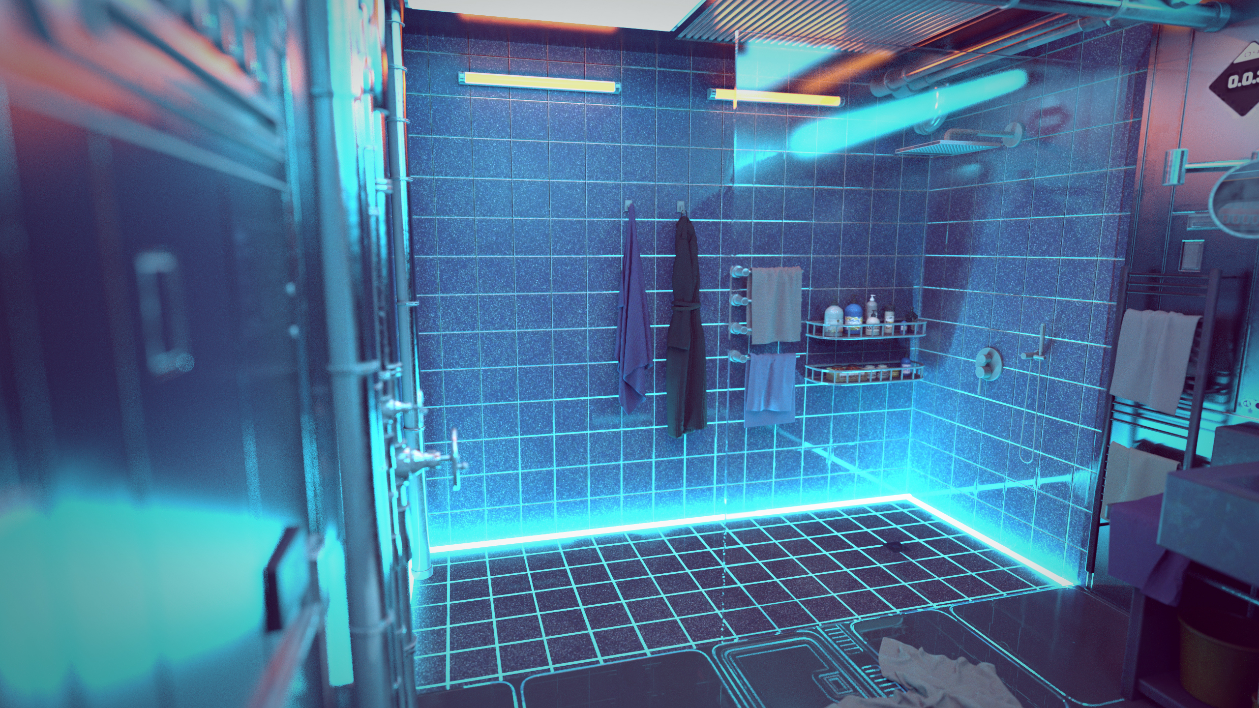 Cyberpunk Condo Bathroom | Daz 3D