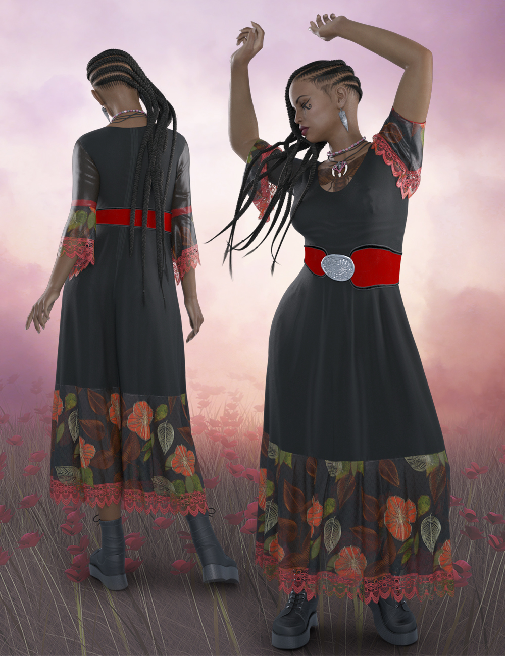 dForce DC Bohemian Mist for Genesis 9 and 8 Female | Daz 3D