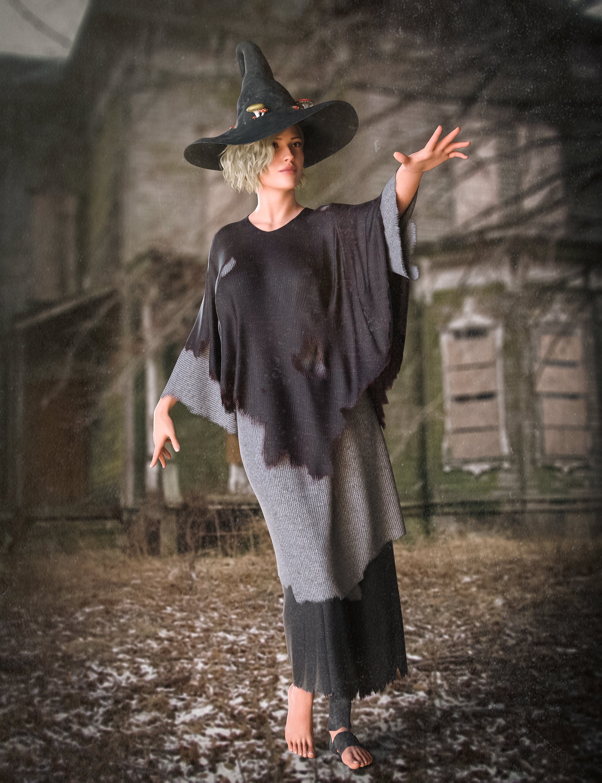 dForce Wicked Witch Outfit Texture Add-on | Daz 3D