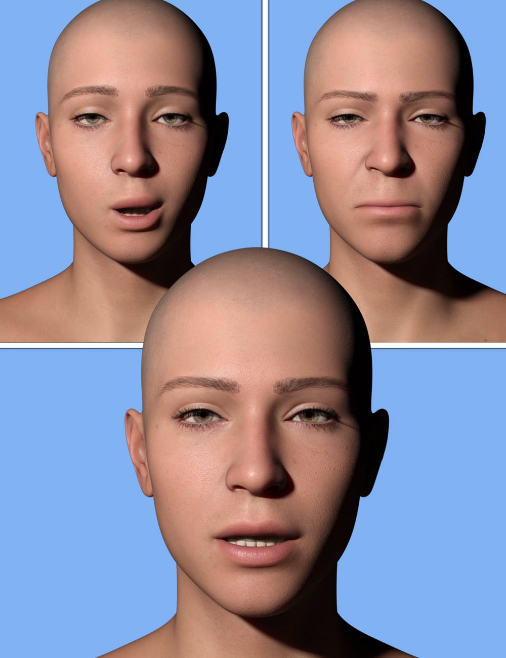 Expressions and Face aniBlocks for Genesis 9 | Daz 3D