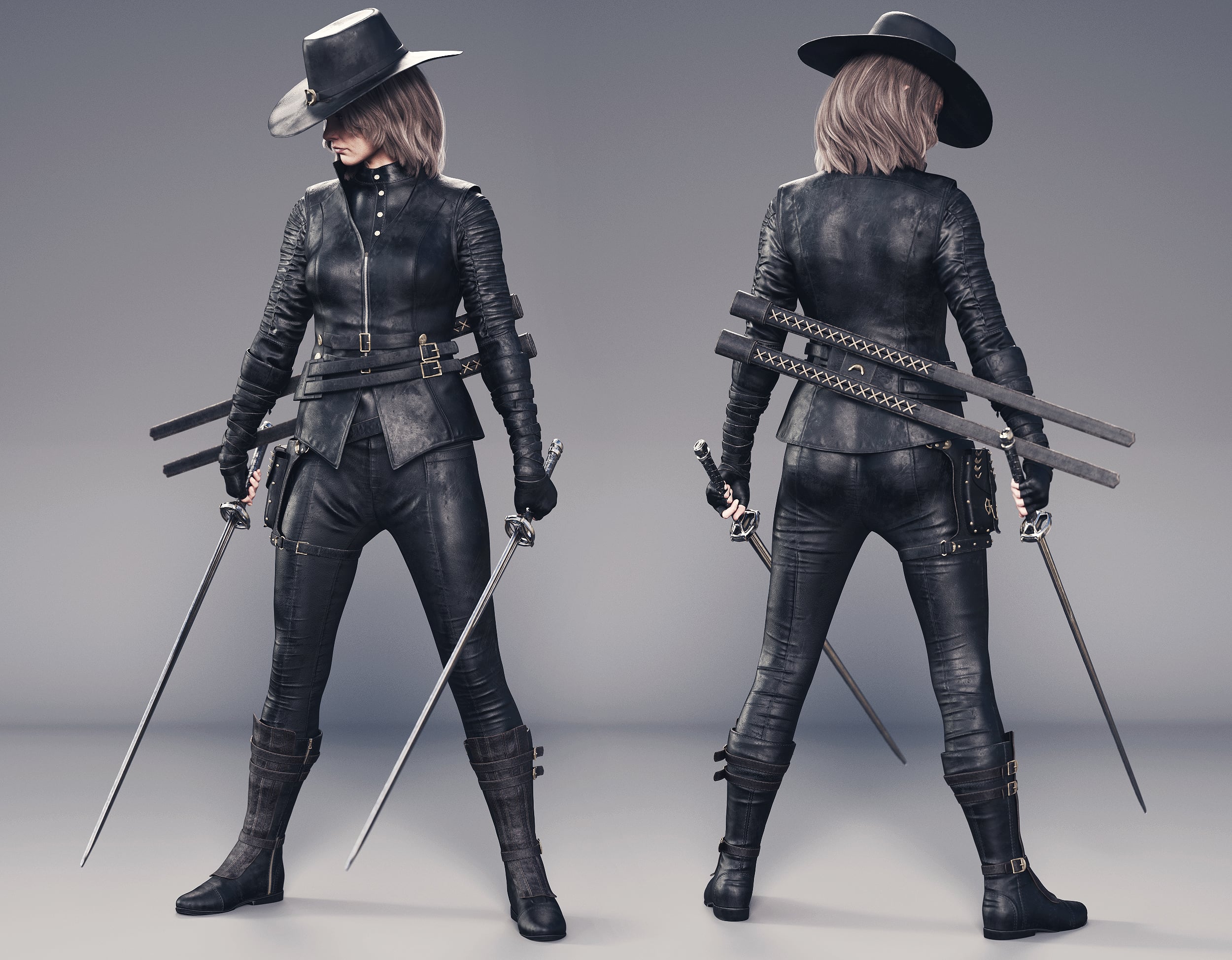 dForce Blood Hunter Outfit Texture Add-On | Daz 3D