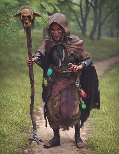 dforce XI Old Hag Outfit for Genesis 9 | Daz 3D