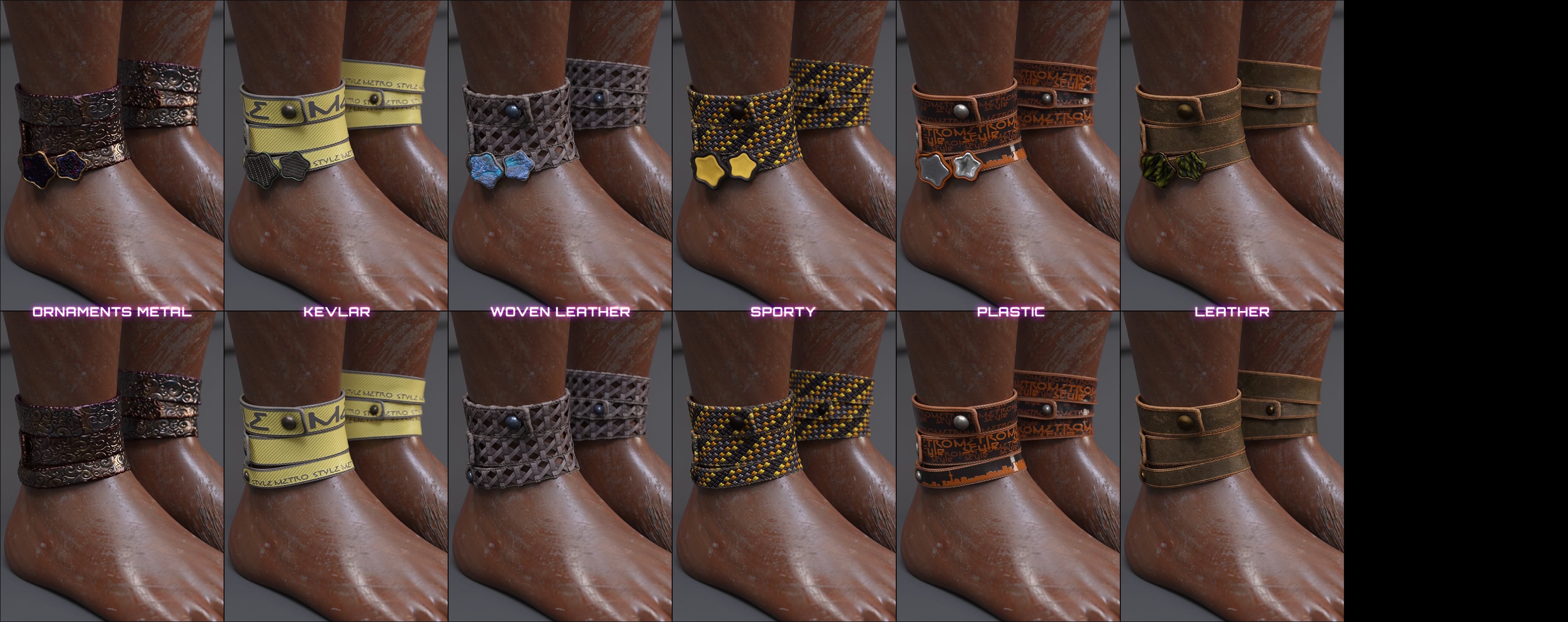 Metro Accessories for Genesis 9, 8.1, and 8 Female | Daz 3D