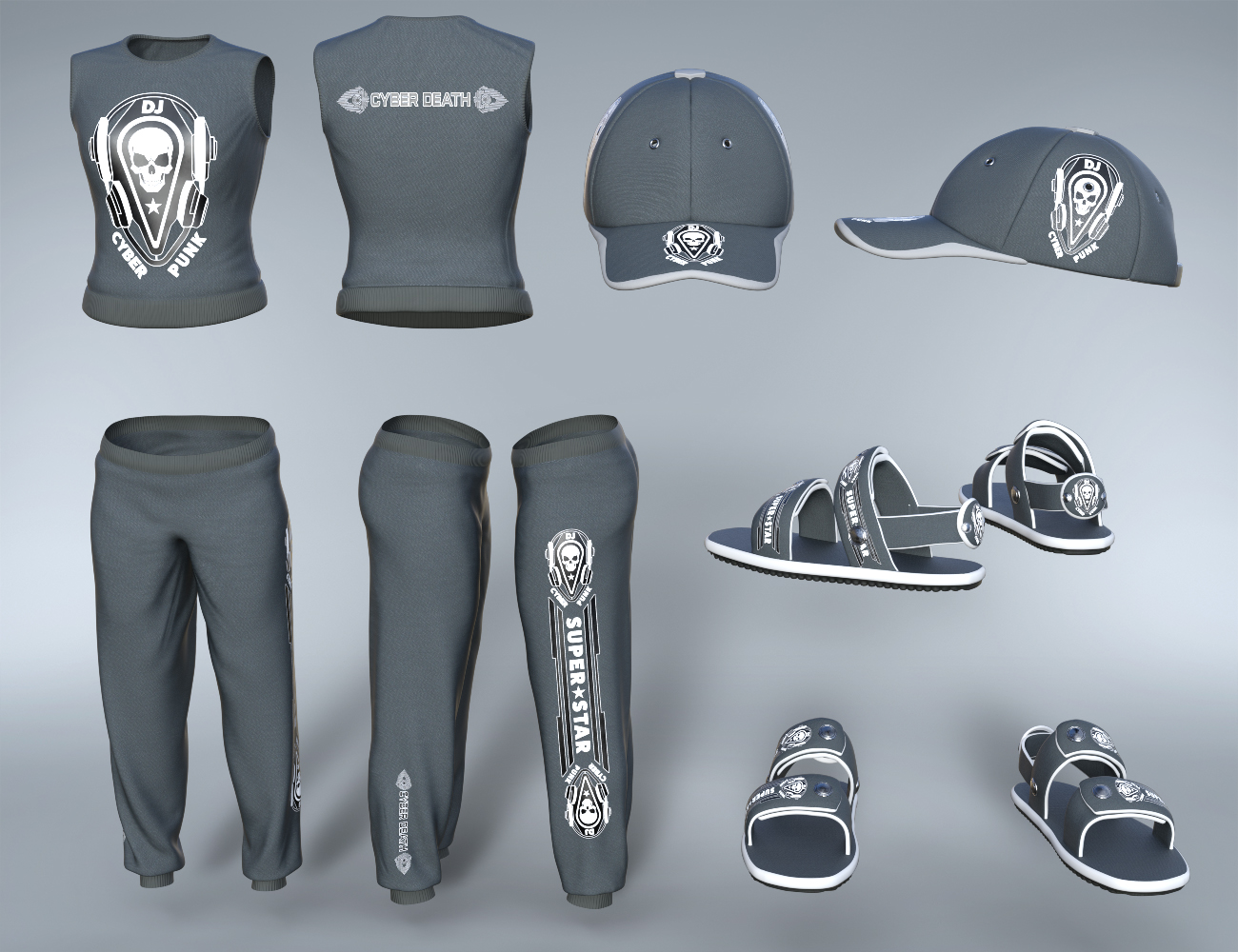 Cool Cyber Outfit for Genesis 9 | Daz 3D