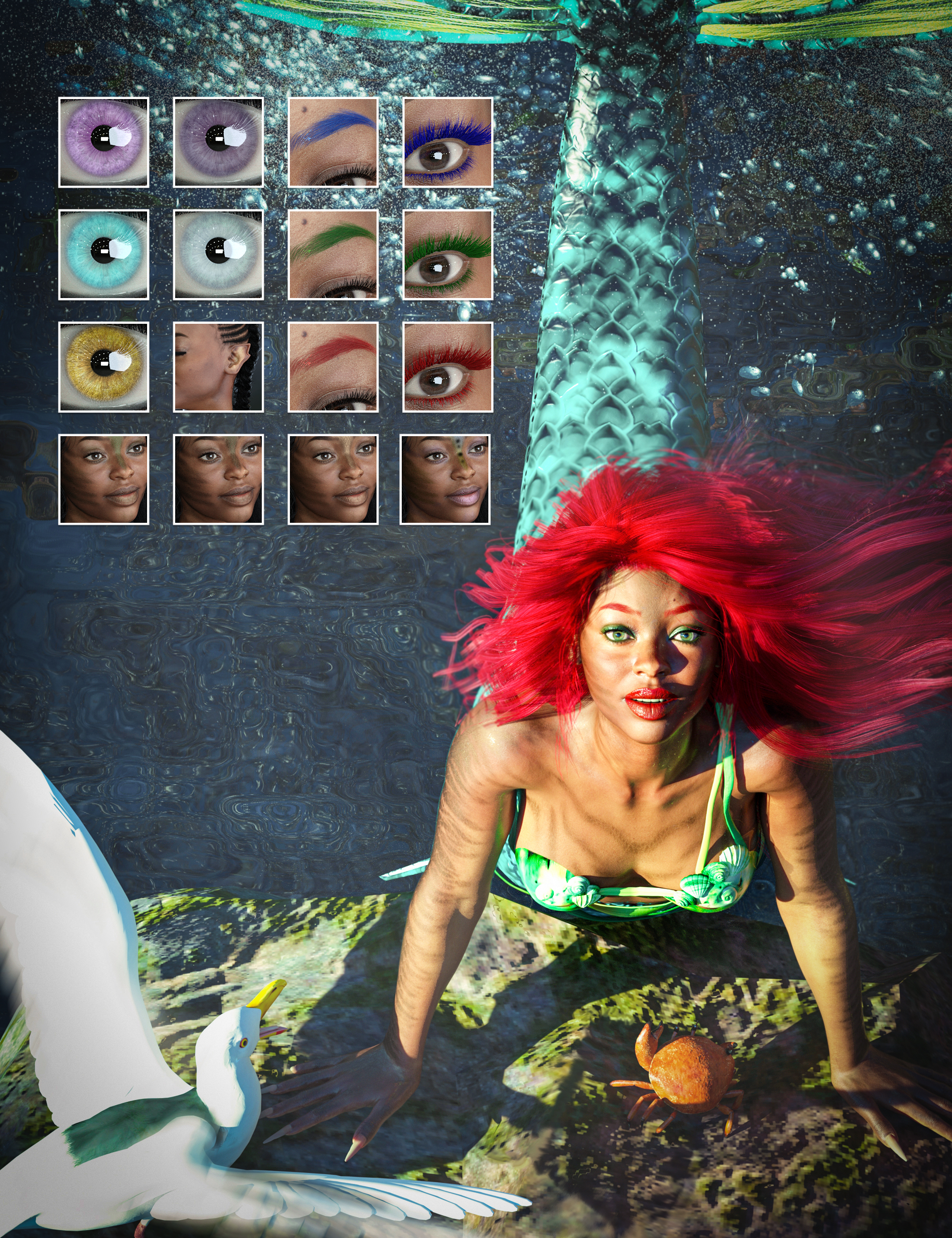 E3D Hallie HD Land and Ocean Bundle for Genesis 9 | Daz 3D