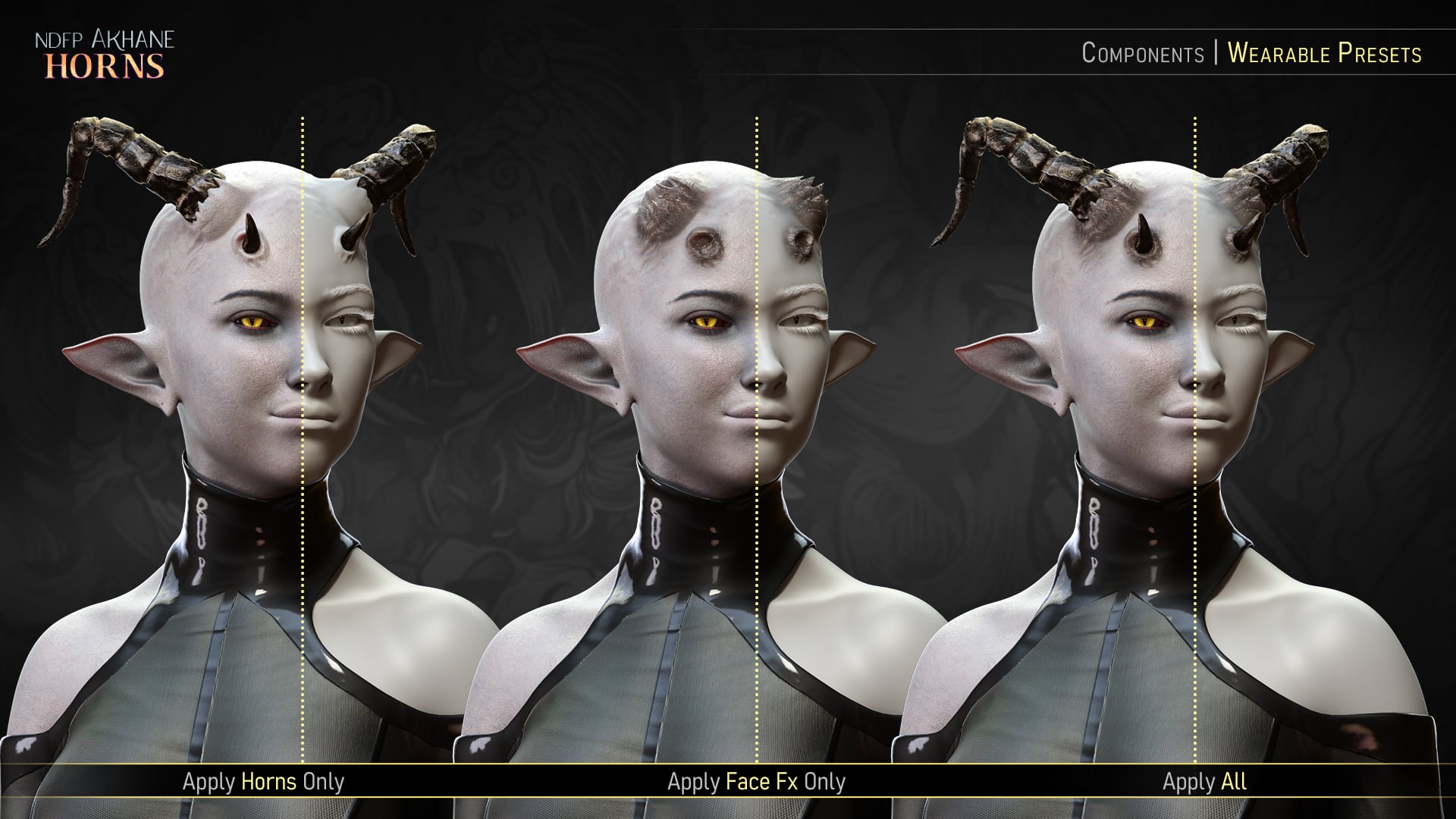 NDFP Akhane Horns for Genesis 9 | Daz 3D