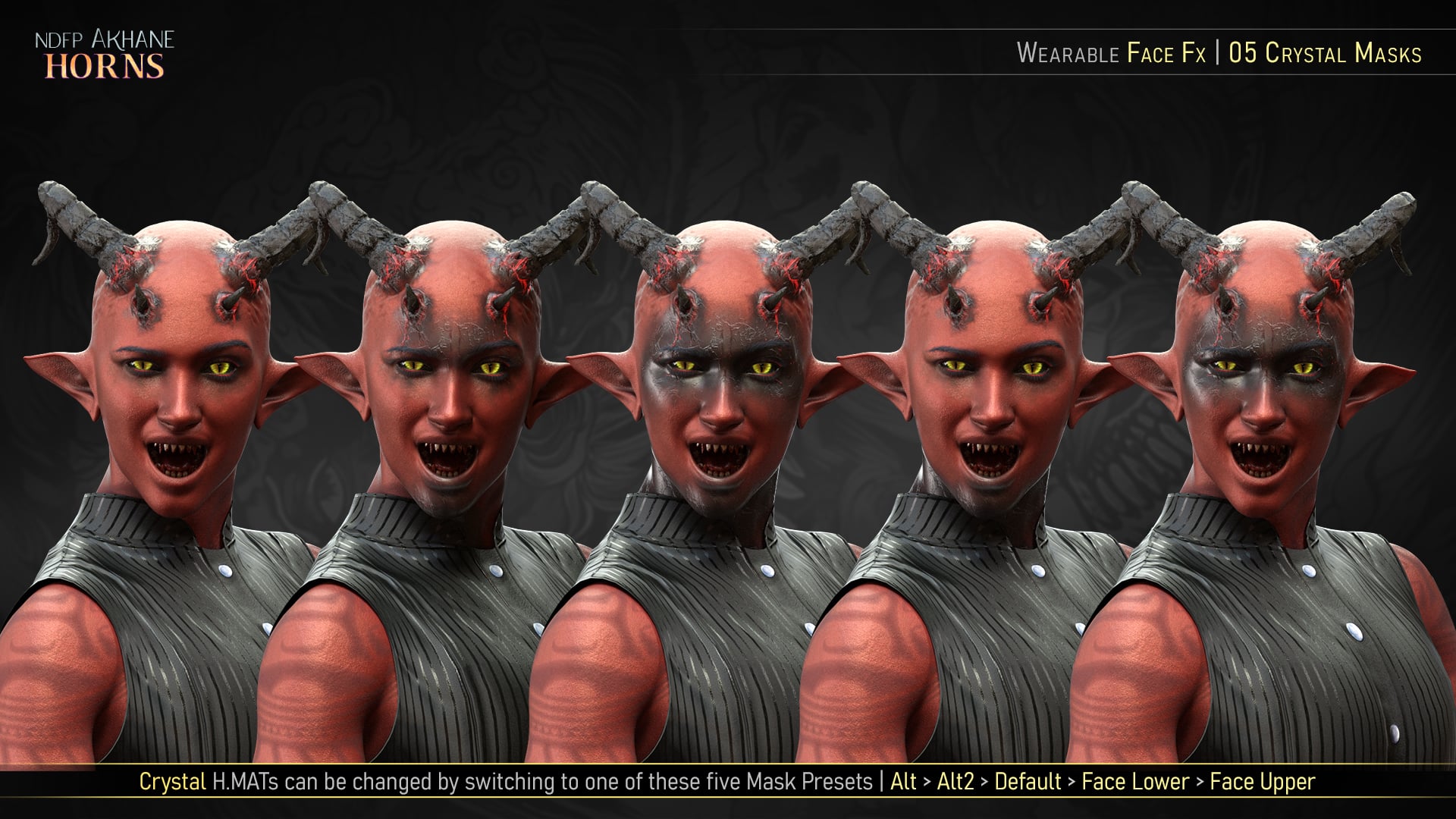 NDFP Akhane Horns for Genesis 9 | Daz 3D