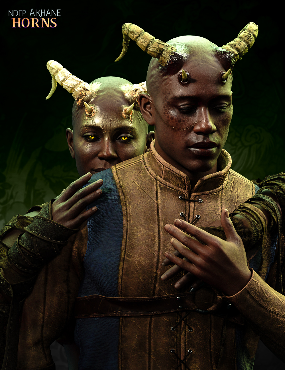 NDFP Akhane Horns for Genesis 9 | Daz 3D