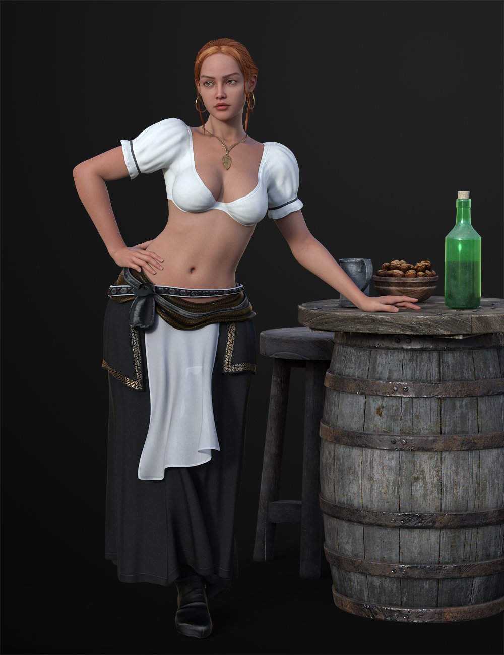 Eveline Medieval Tavern Maid Outfit Texture Expansion Add On | Daz 3D Eveline Medieval Tavern Maid Outfit Texture Expansion Add On | Daz 3D