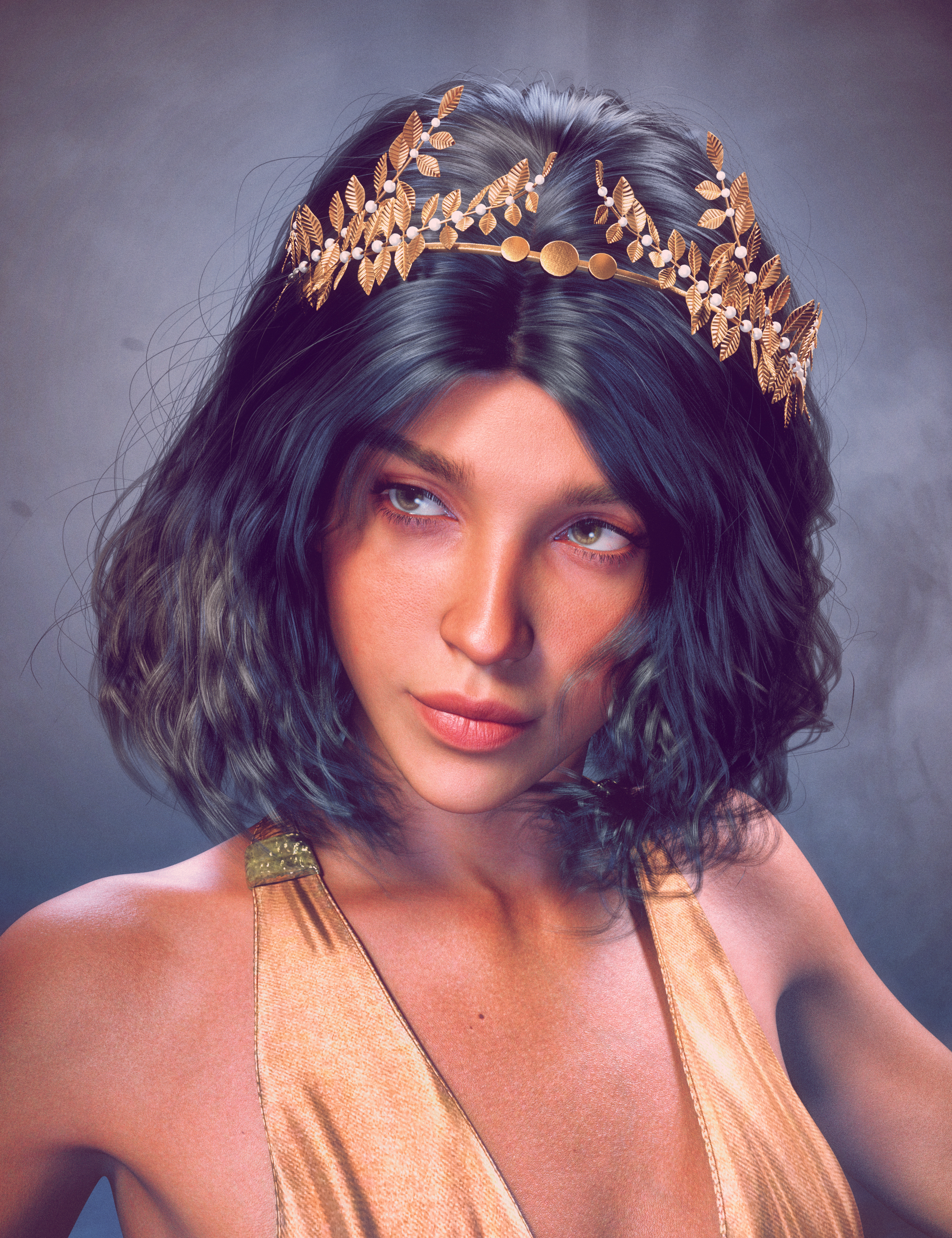 FE Mid Split Curl Hair for Genesis 9 | Daz 3D