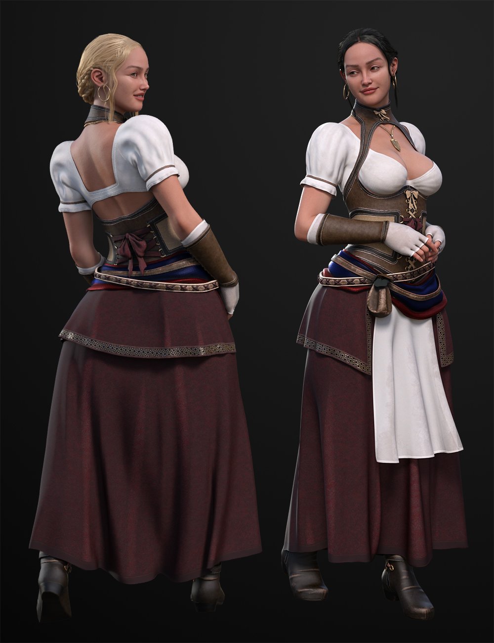 Eveline Medieval Tavern Maid Bundle for Genesis 9, 8.1 and 8 Female ... Eveline Medieval Tavern Maid Bundle for Genesis 9, 8.1 and 8 Female ...