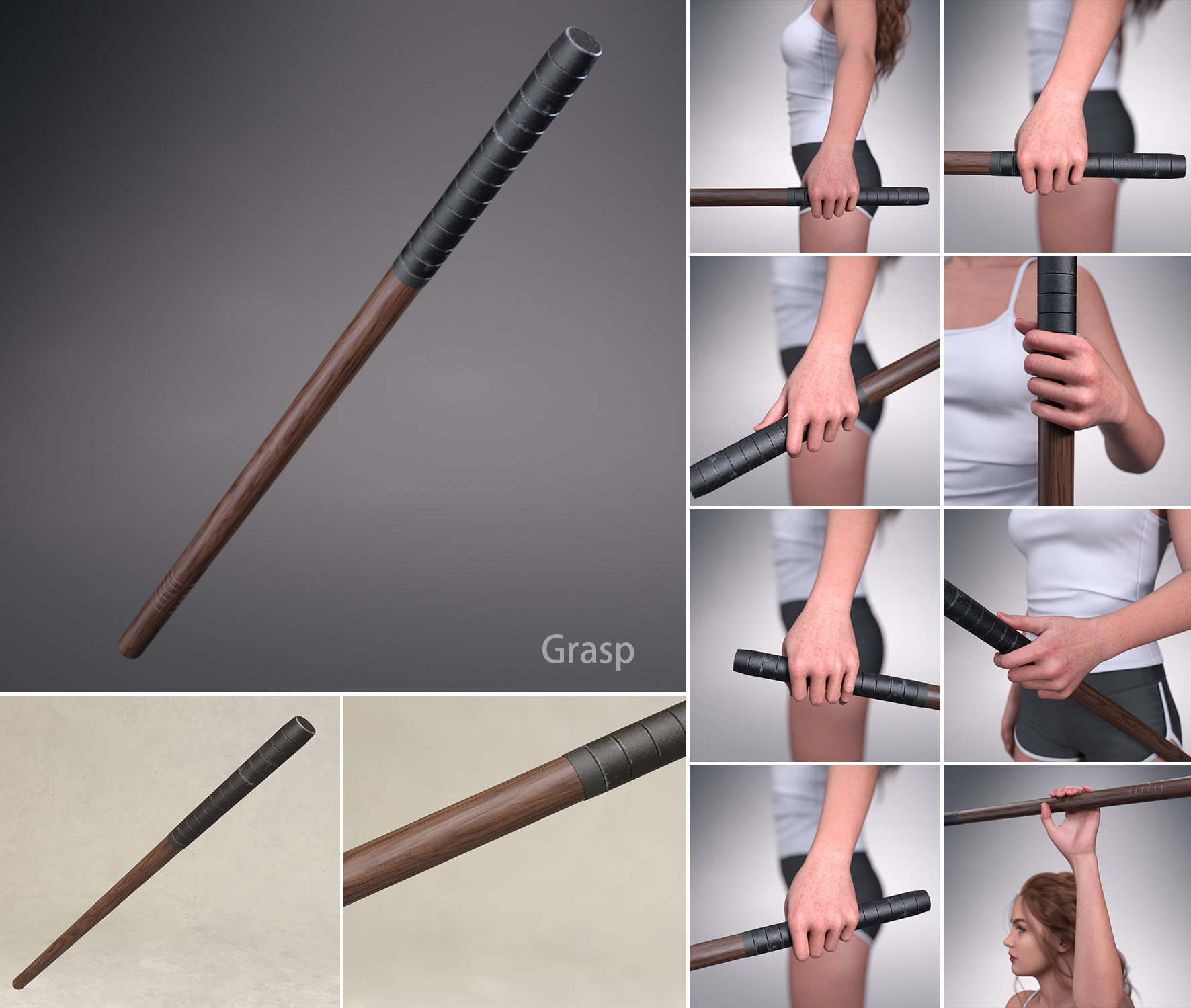 Basic Hand Poses and Props Collection For Victoria 9 | Daz 3D