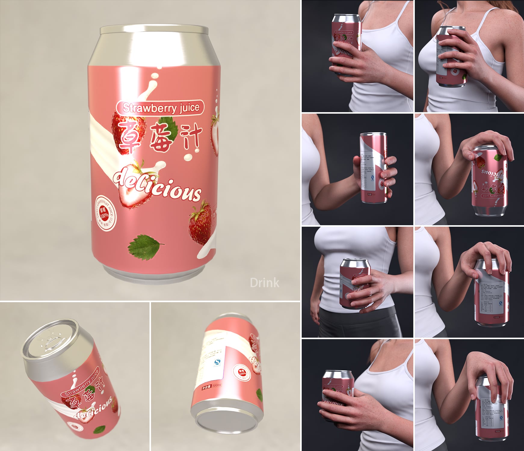 Basic Hand Poses and Props Collection For Victoria 9 | Daz 3D
