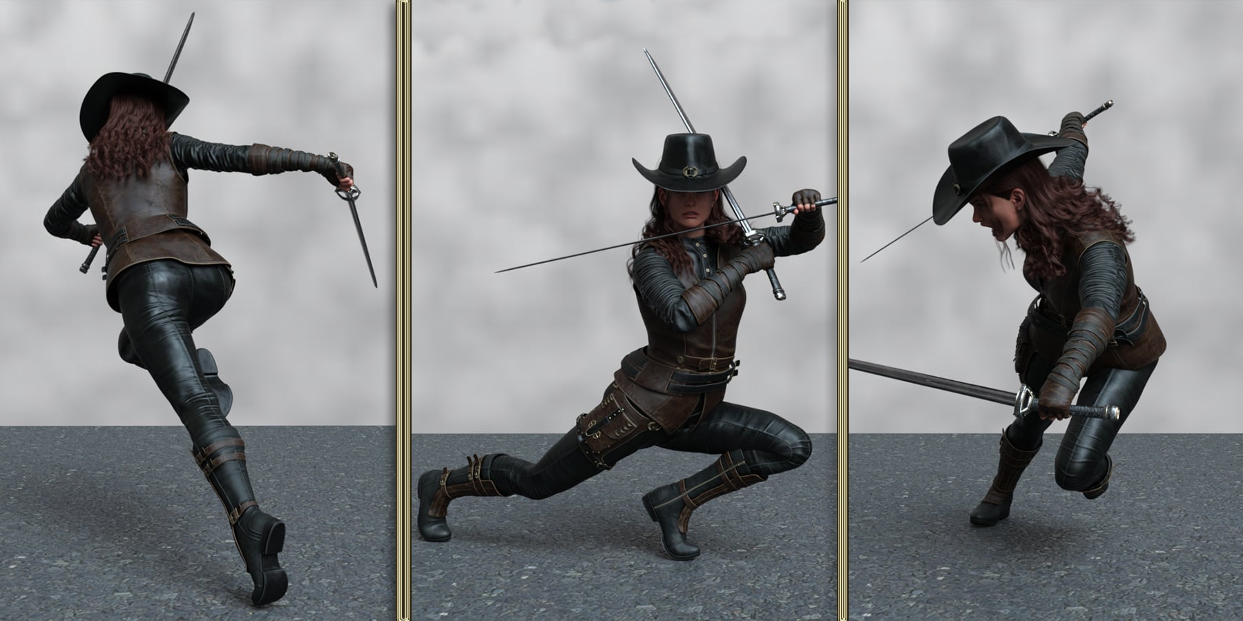 Monster Hunter Poses for Van Helsing 9 | Daz 3D