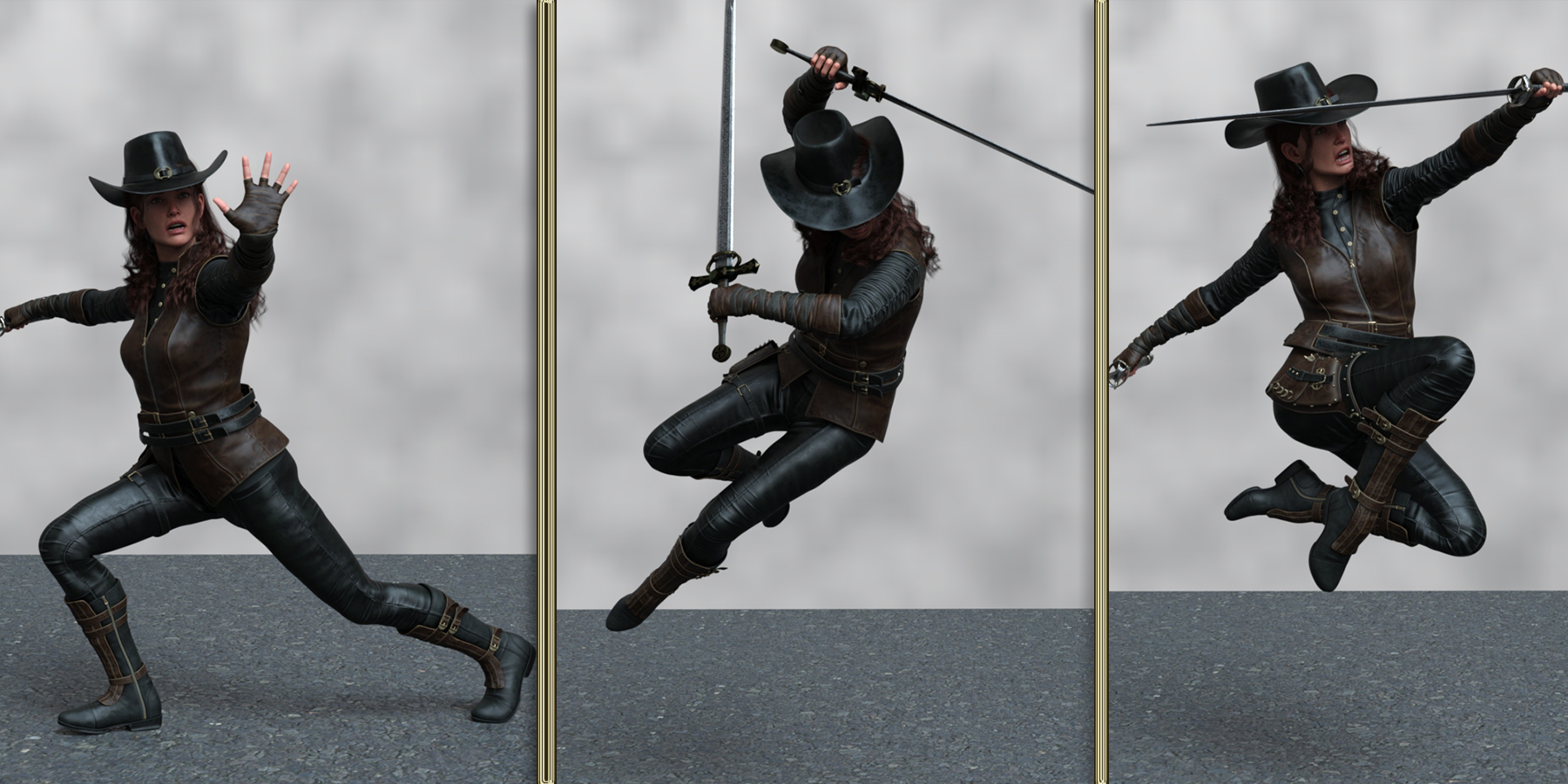 Monster Hunter Poses for Van Helsing 9 | Daz 3D