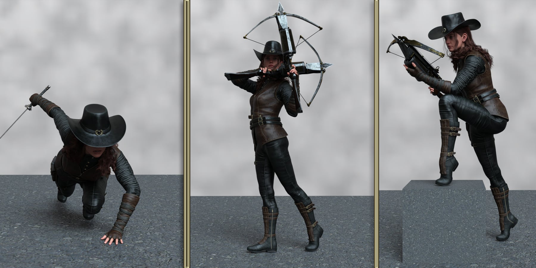 Monster Hunter Poses for Van Helsing 9 | Daz 3D