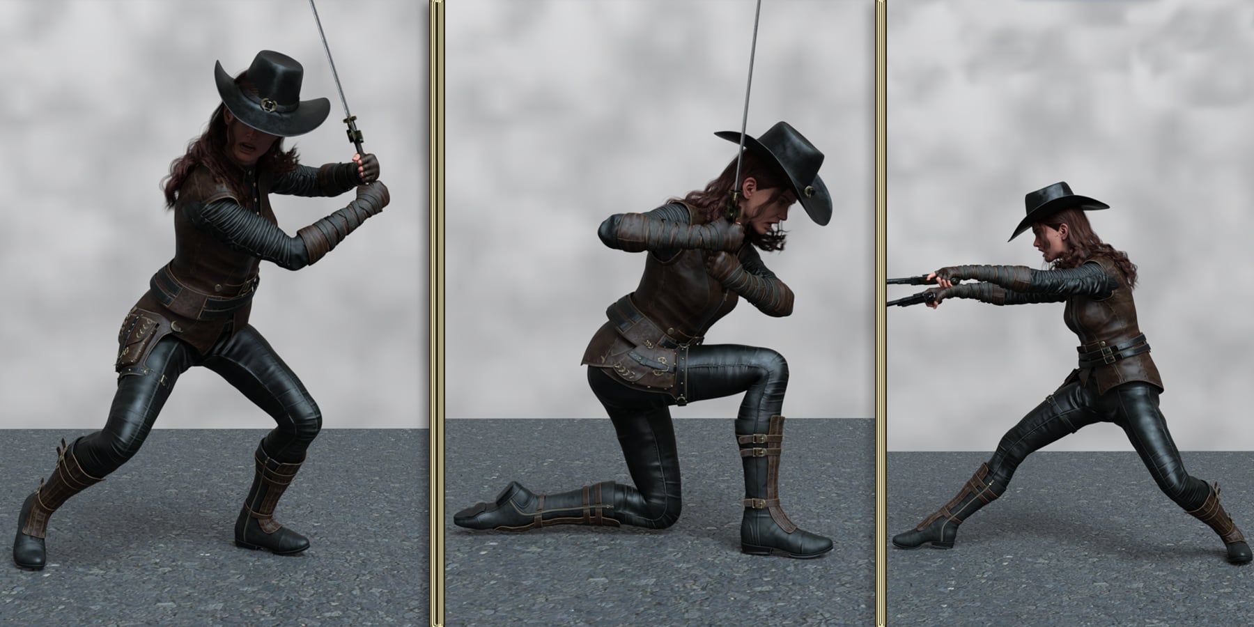Monster Hunter Poses for Van Helsing 9 | Daz 3D