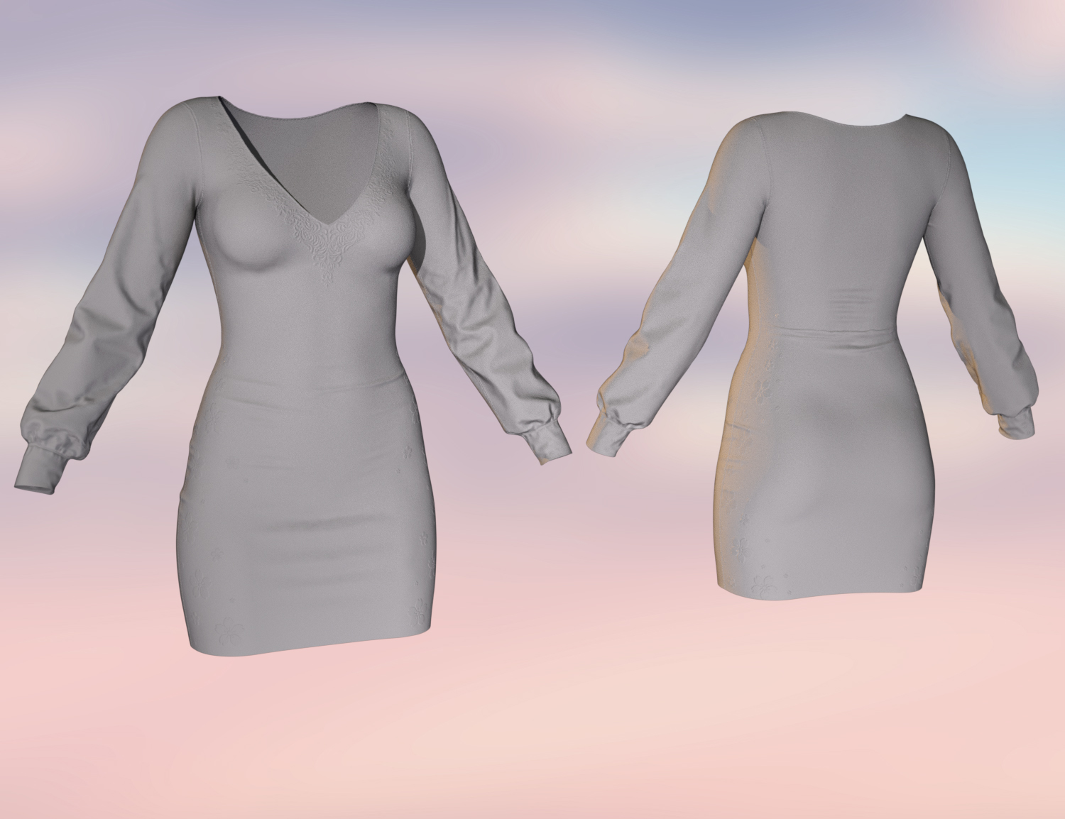 ZK dForce Hydrangea Dress for Genesis 9 | Daz 3D