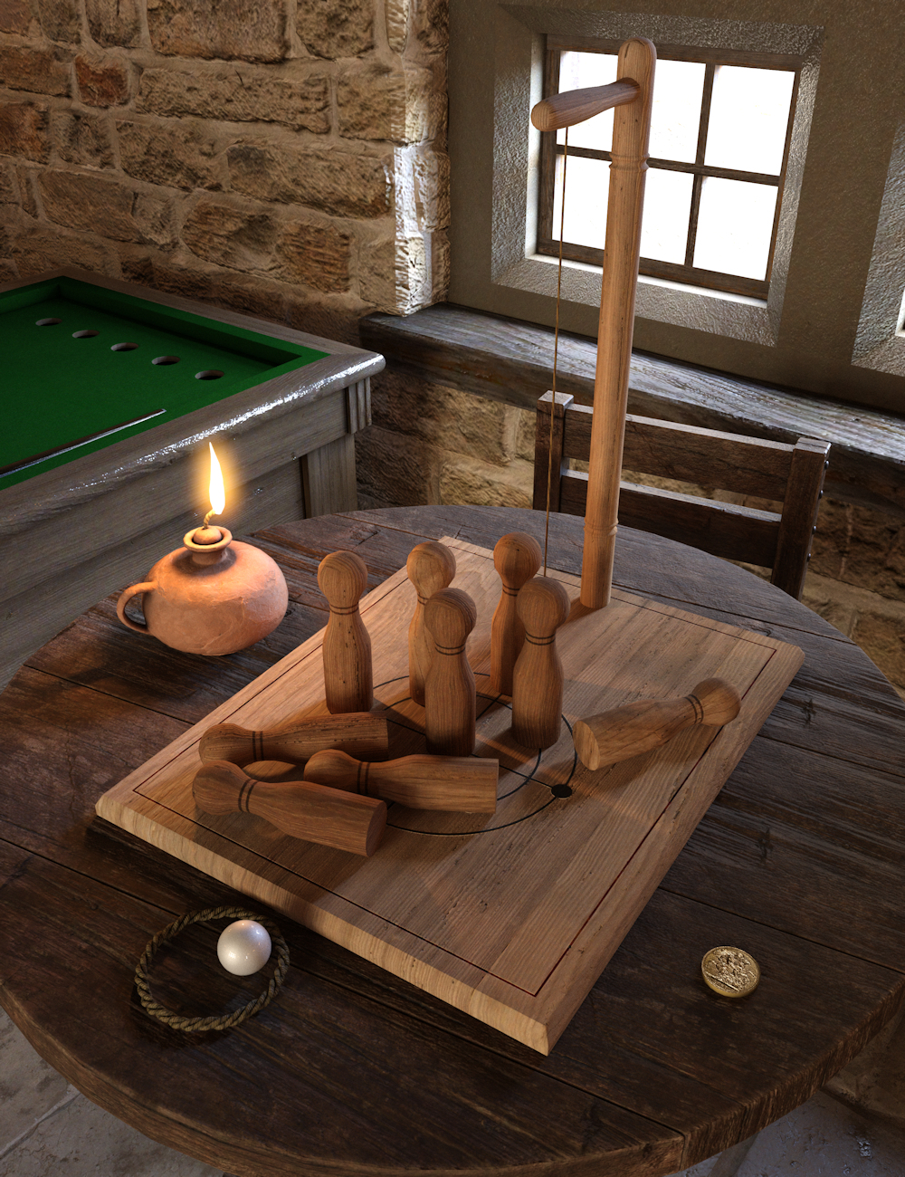 English Village Pub Games | Daz 3D