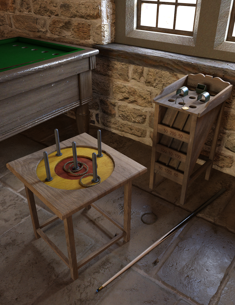 English Village Pub Games | Daz 3D