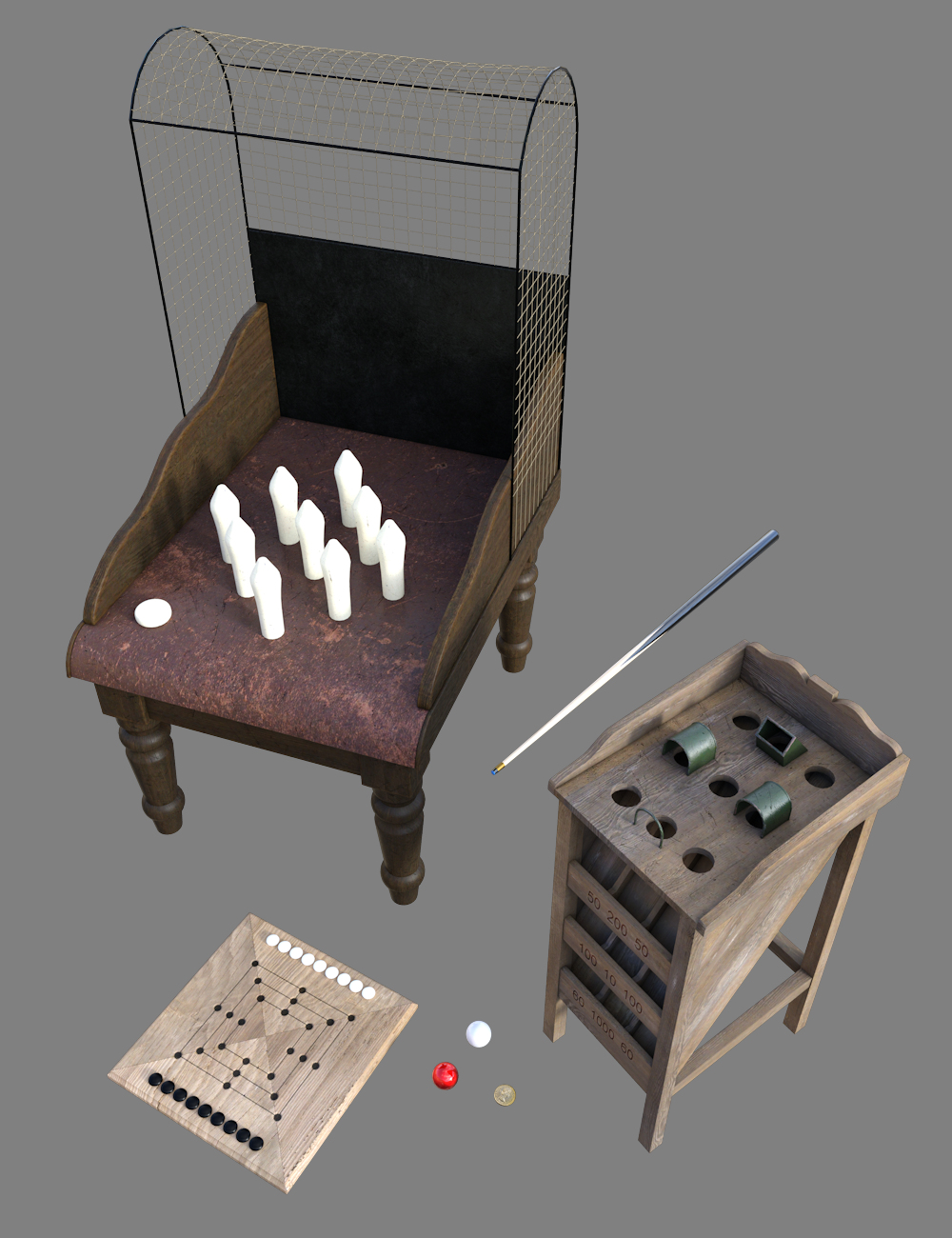 English Village Pub Games | Daz 3D