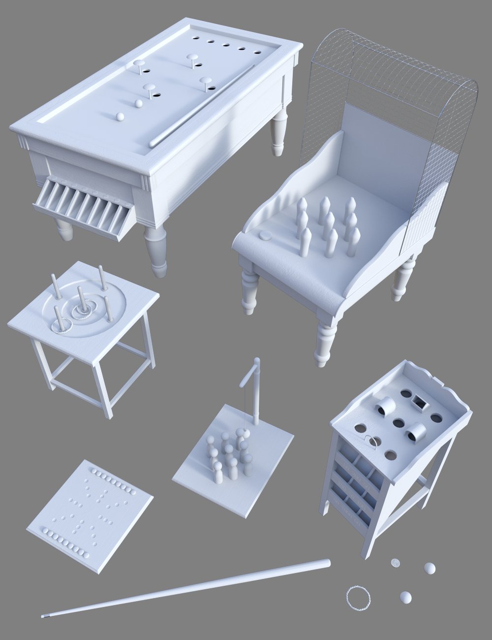 English Village Pub Games | Daz 3D