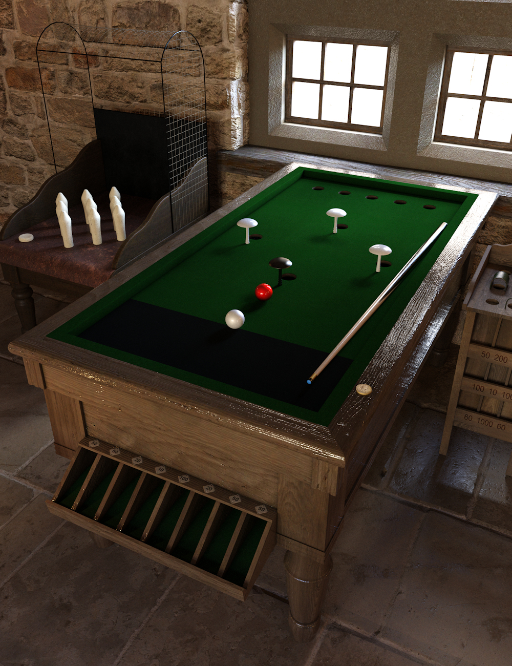 English Village Pub Games | Daz 3D
