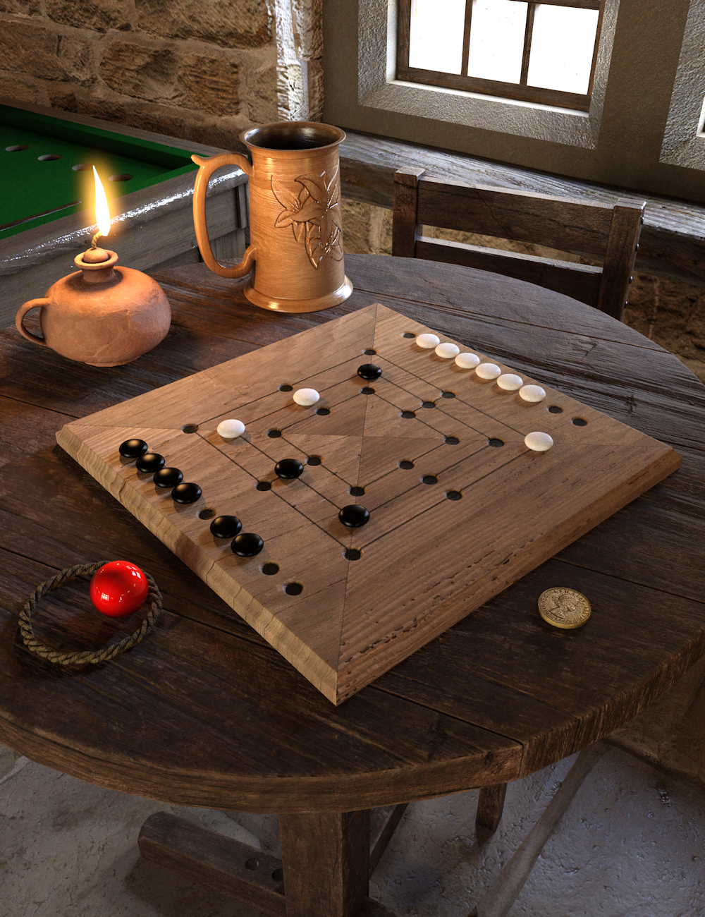 English Village Pub Games | Daz 3D