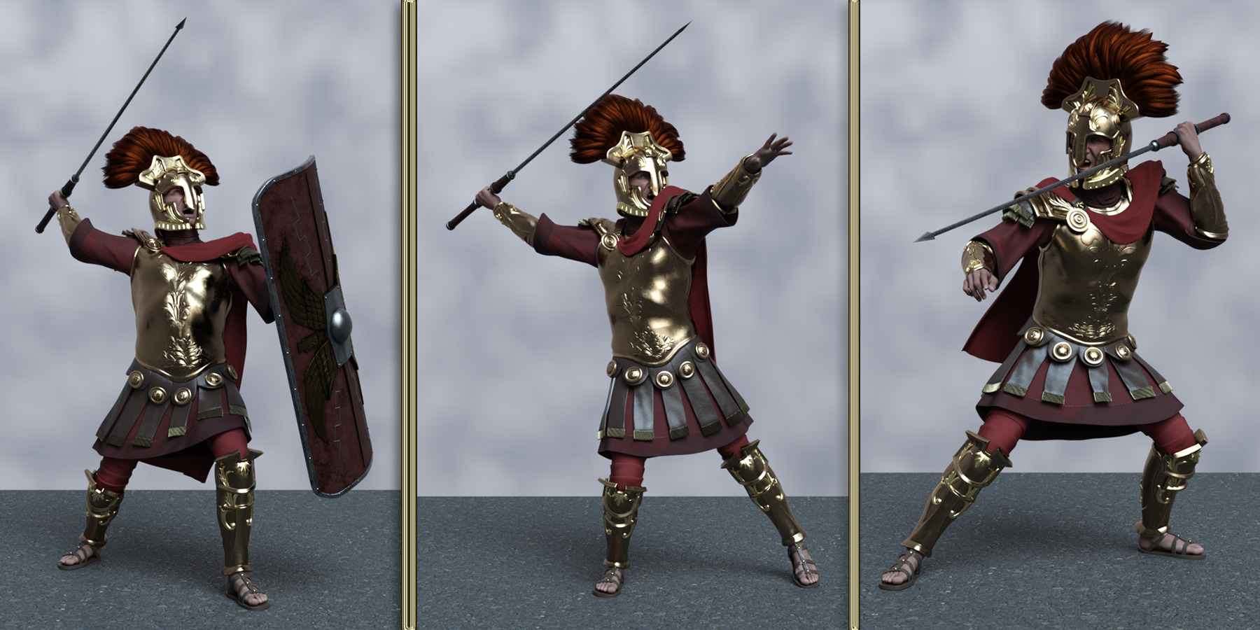 Julius Battle Hierarchical Poses for Julius 9 and Janus Weapons | Daz 3D