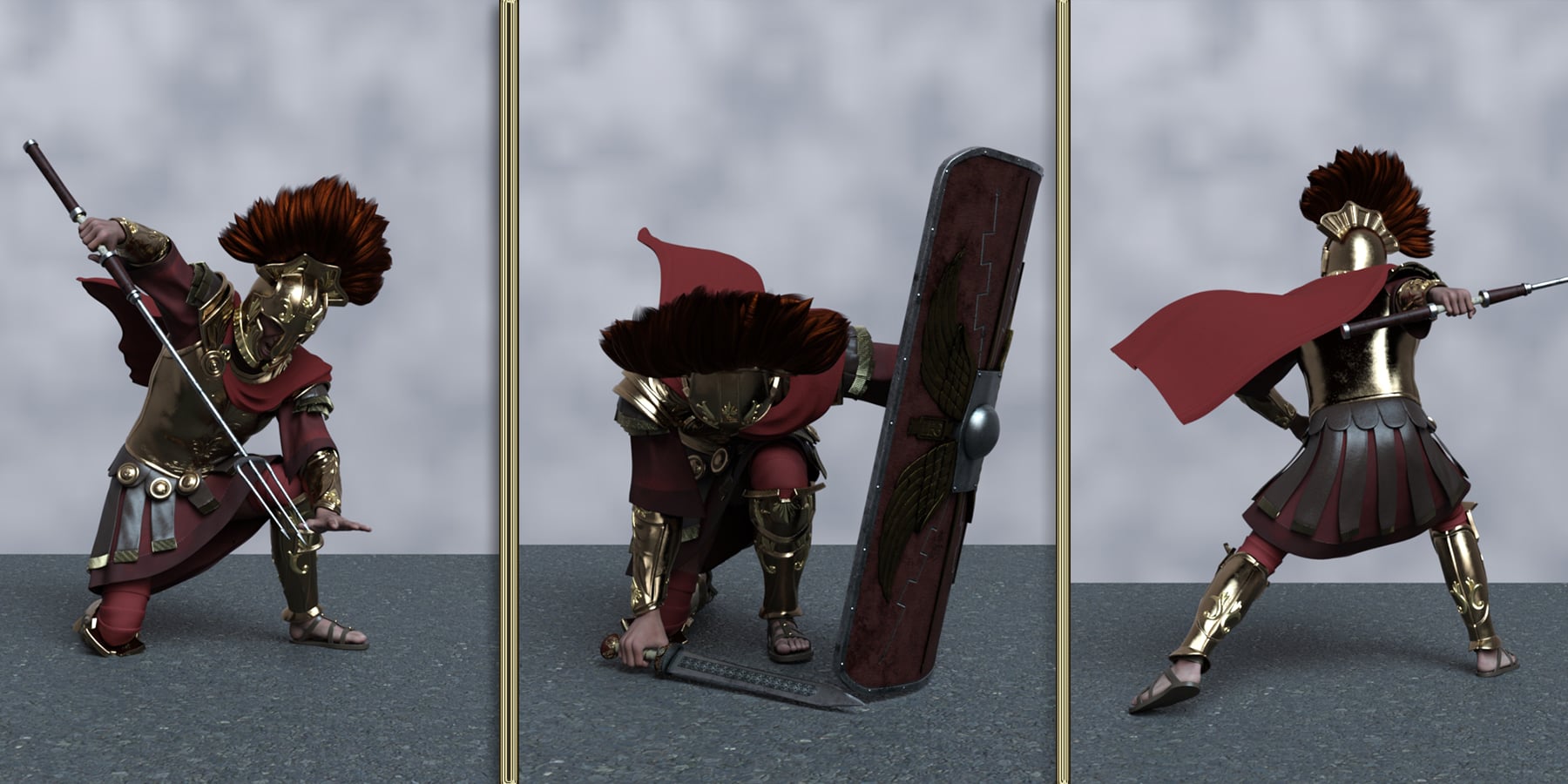Julius Battle Hierarchical Poses for Julius 9 and Janus Weapons | Daz 3D