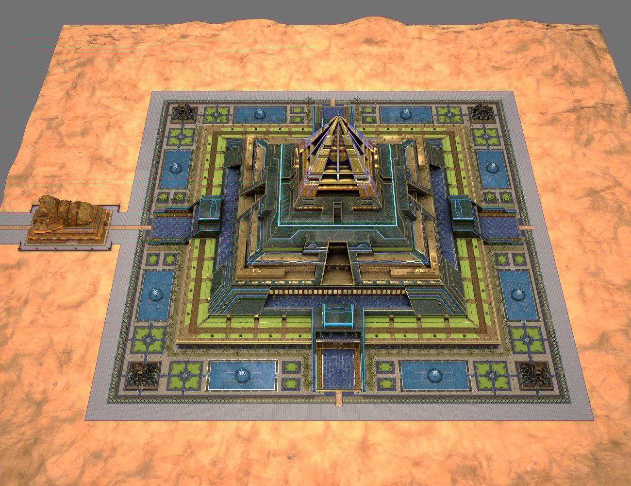 XI Futuristic Pyramid | Daz 3D